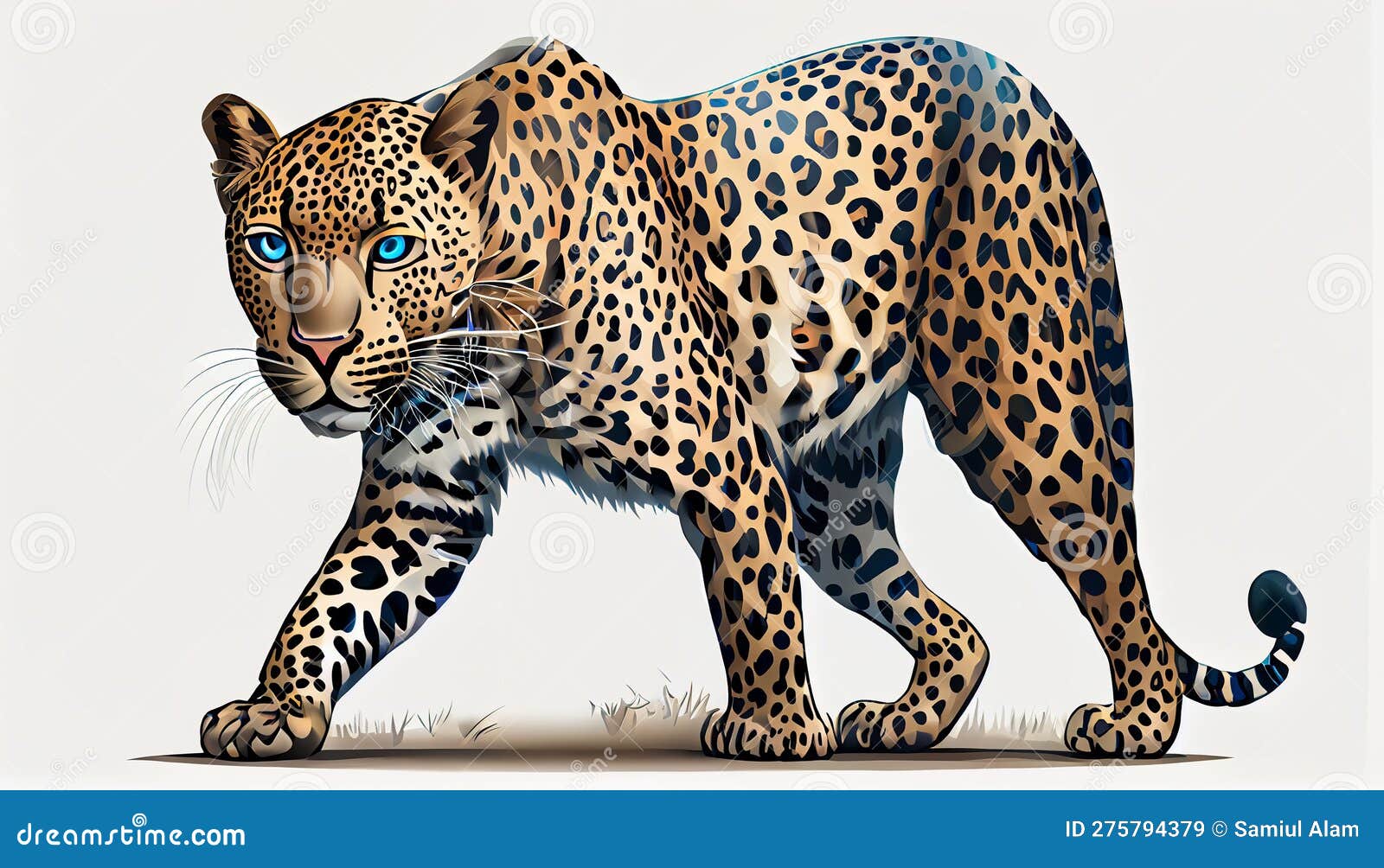 Cartoon image of leopard stock illustration. Illustration of colours ...