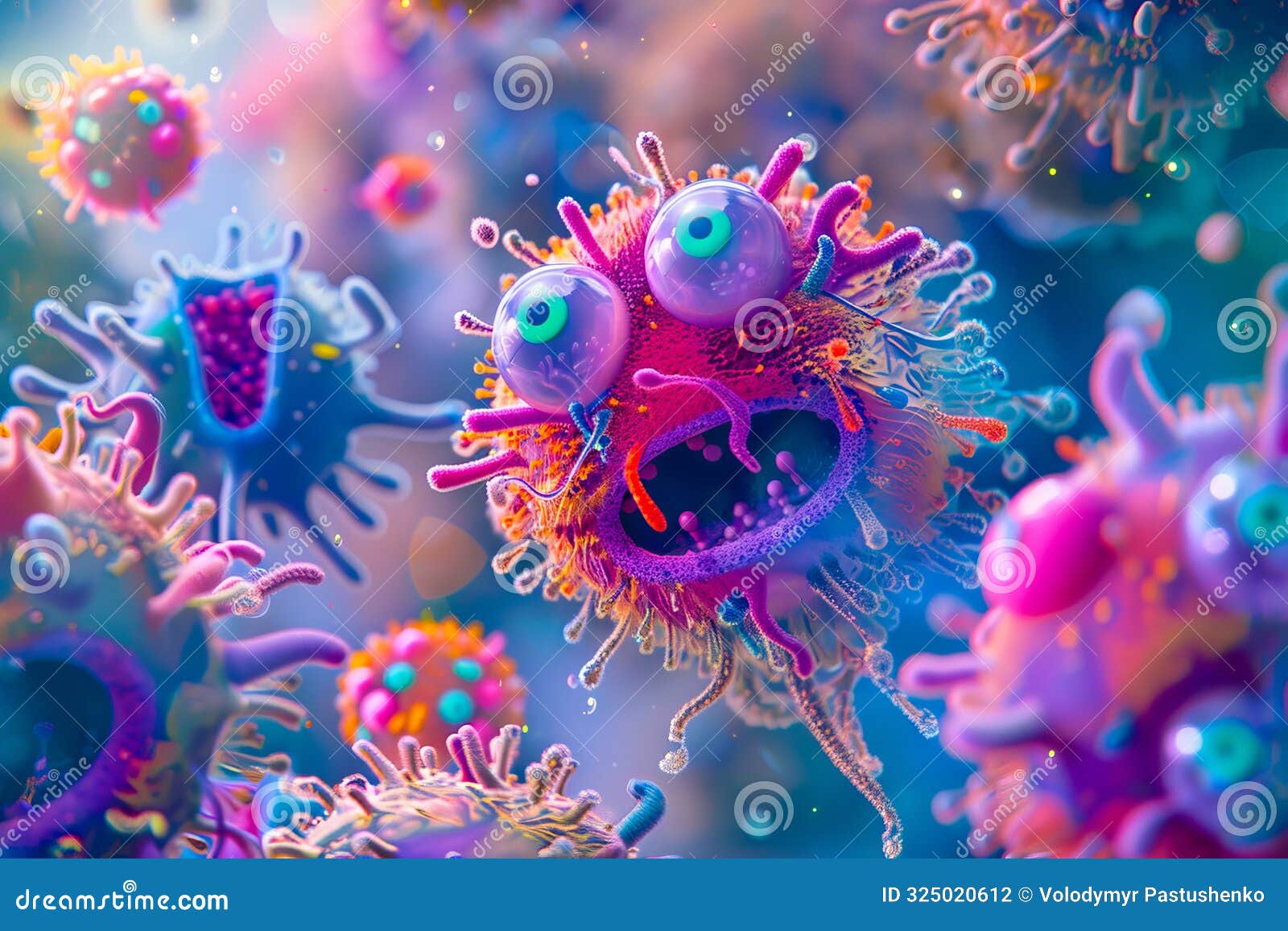 Image Of Bacteria Under A Microscope. Gram-negative Bacillus That ...