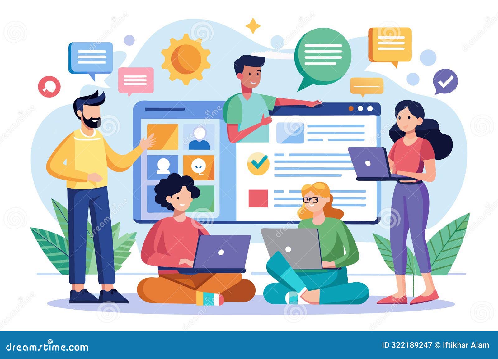 People Sharing Icon On White, Vector | CartoonDealer.com #287825981