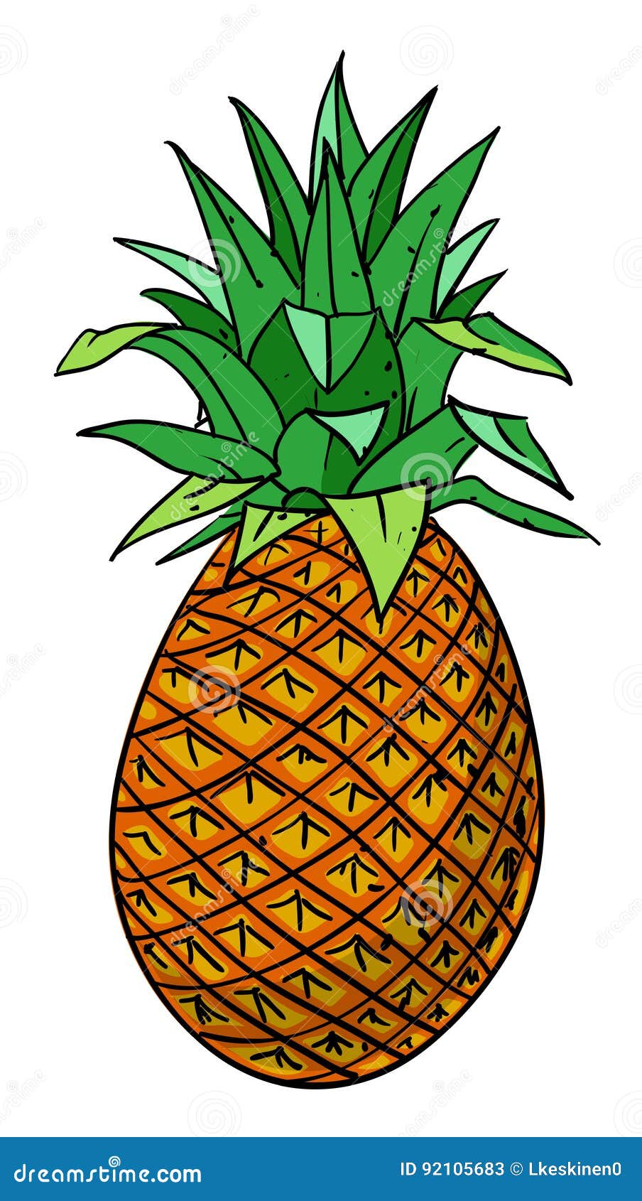 Cartoon image of pineapple stock vector. Illustration of bomb - 92105683