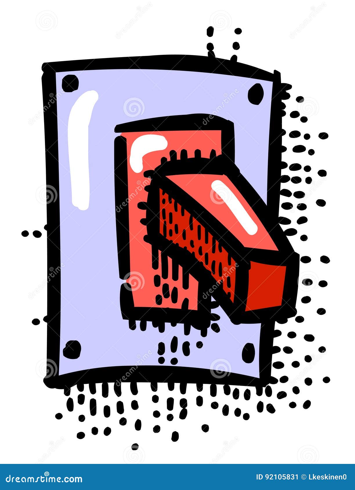 Cartoon Image of Shutdown Icon. on, Off Button Stock Vector ...