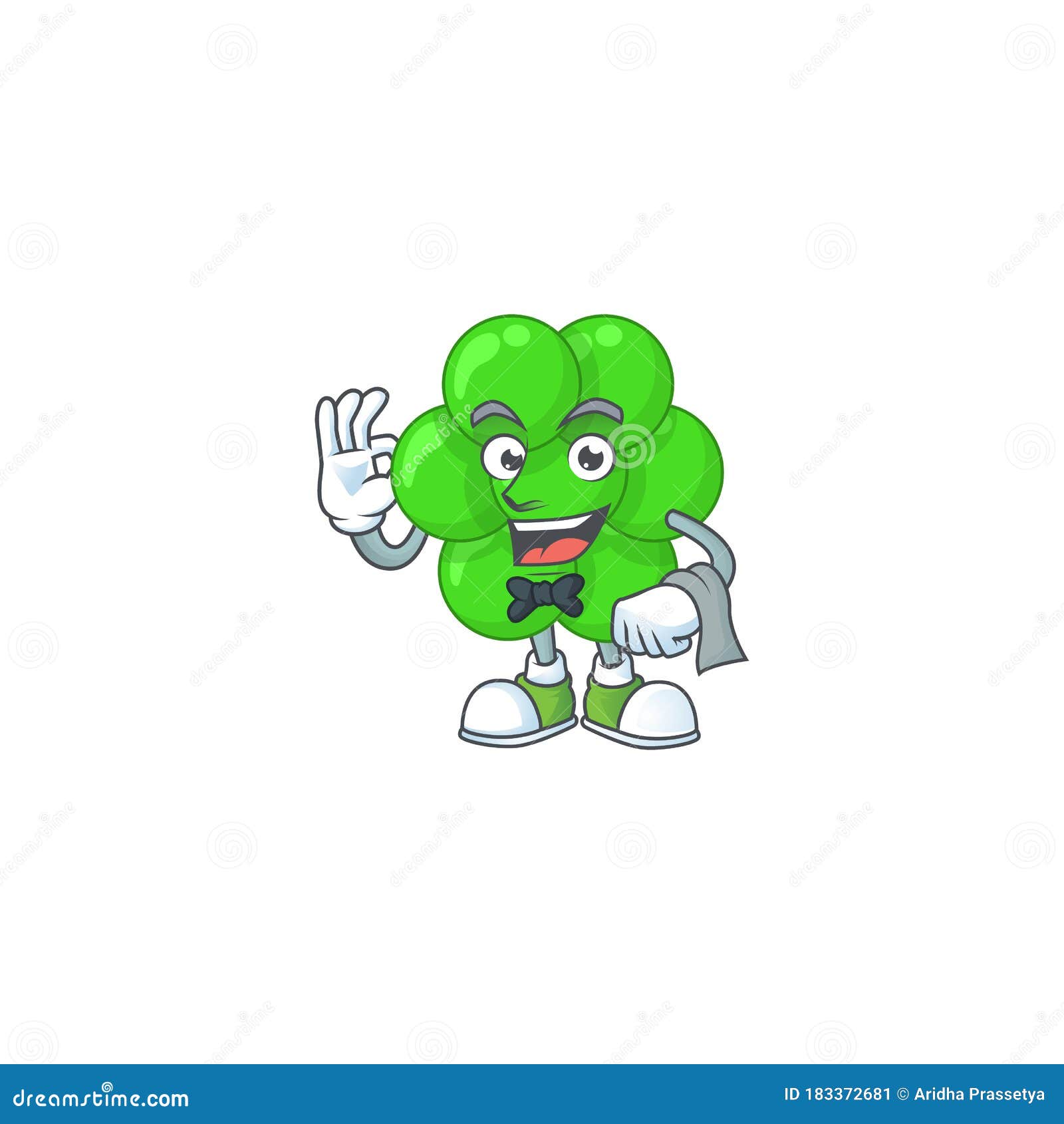 A Cartoon Image of Staphylococcus Aureus As a Waiter Character Ready To ...