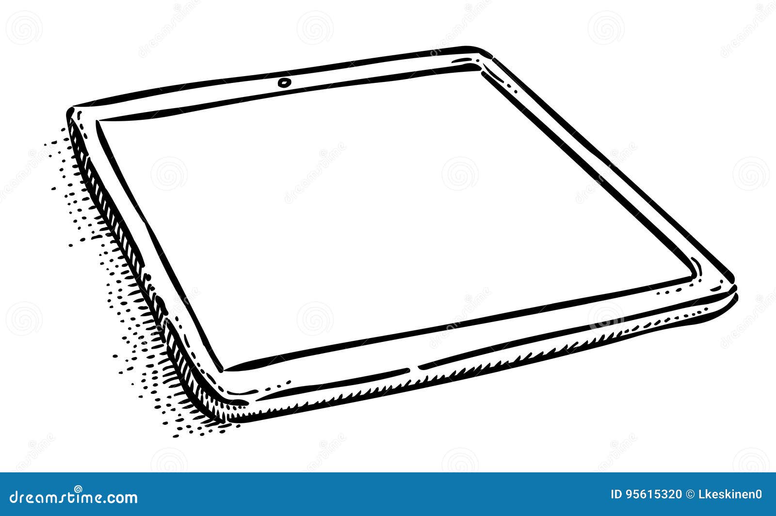 Cartoon Image of Tablet Computer with Blank Screen in Ipad Style Stock ...