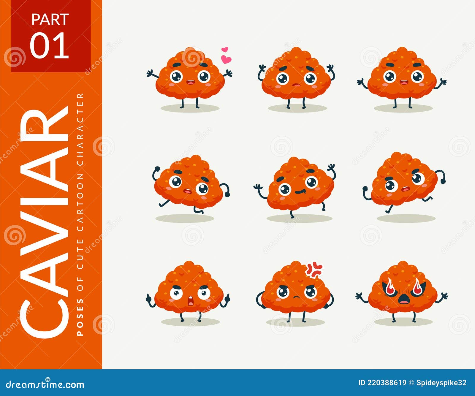 Cartoon Images of Caviar. First Set Stock Vector - Illustration of ...