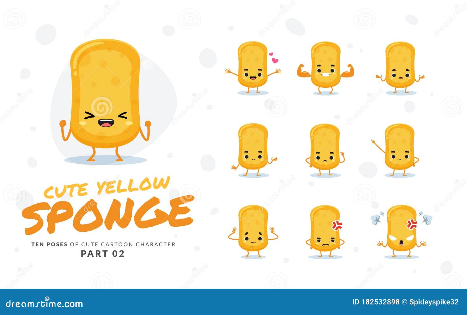 Angry Sponge Cake Mascot Cartoon Vector Illustration | CartoonDealer ...