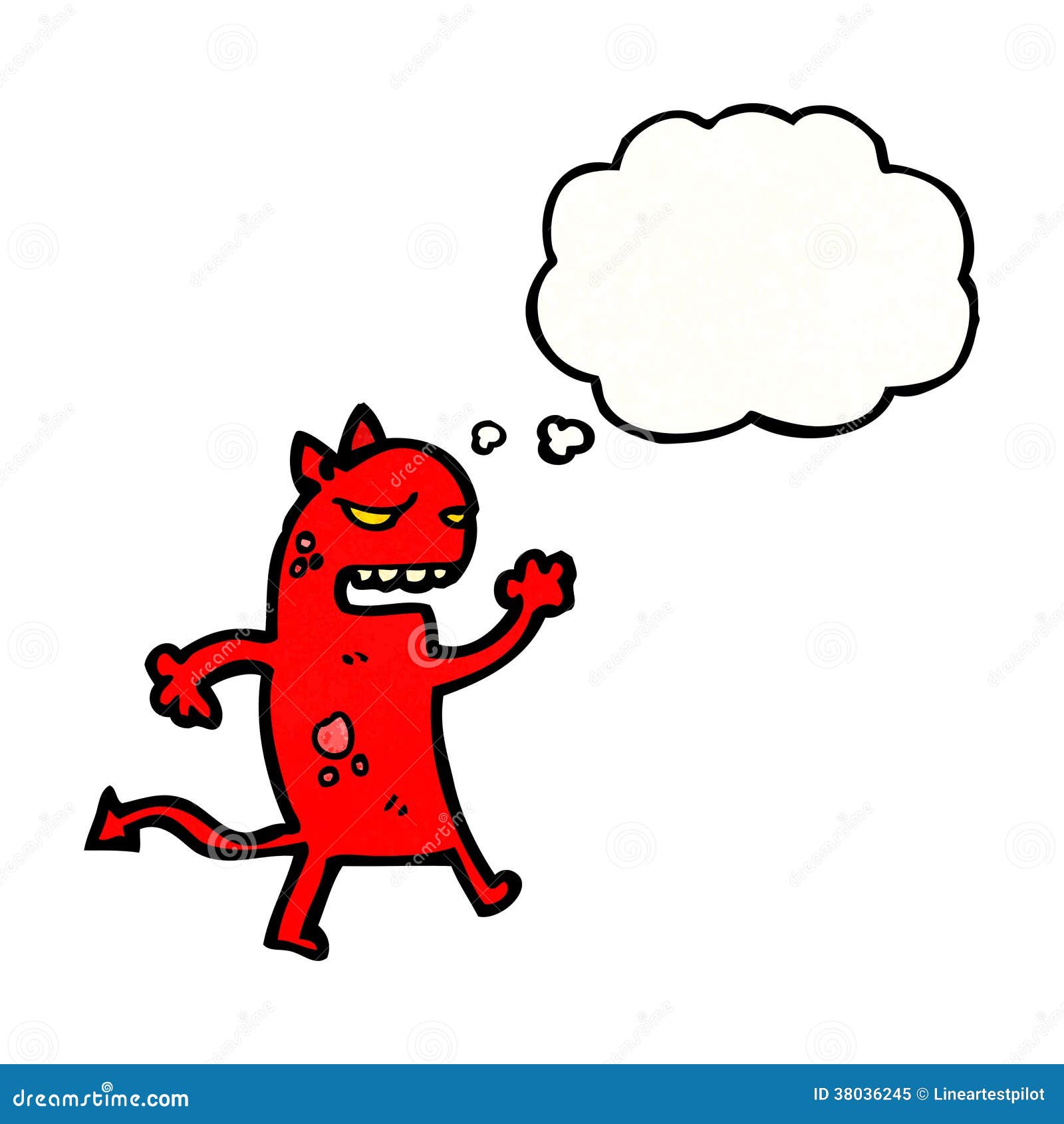 Cartoon imp stock vector. Illustration of balloon, spook - 38036245