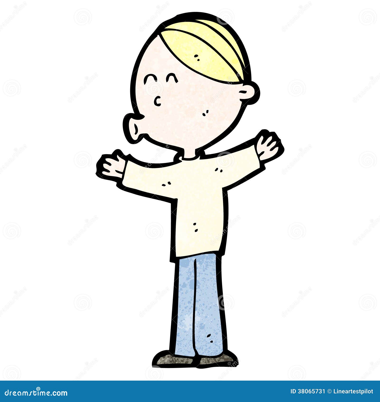 Cartoon impressed man stock vector. Illustration of drawn - 38065731