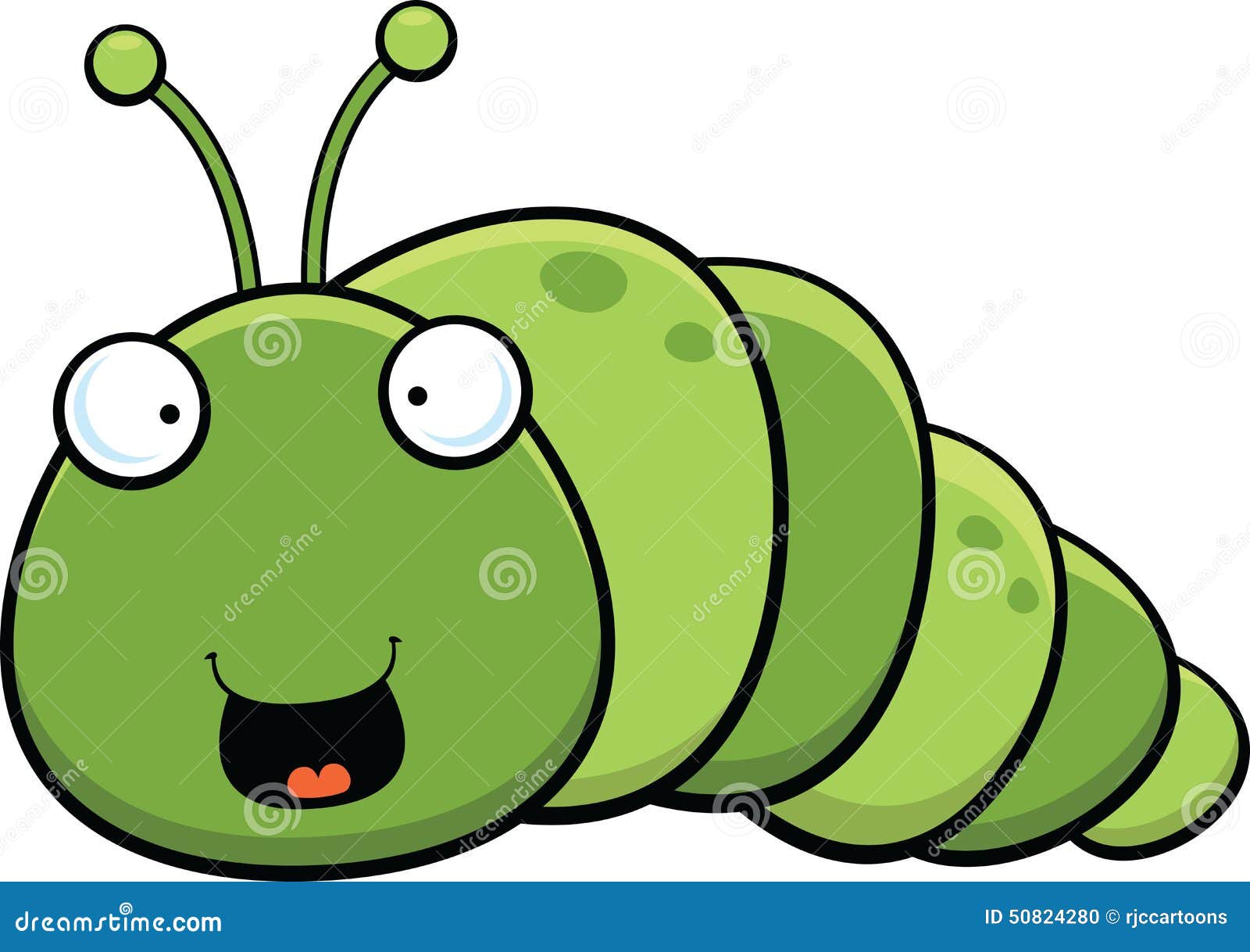 Cartoon Inch Worm Happy stock vector. Illustration of caterpillar ...