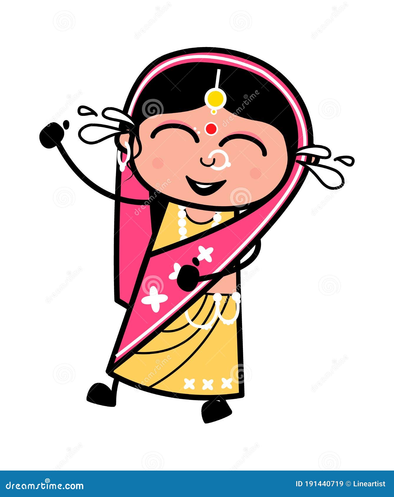 Laughing Indian Yogi On Yoga Asana Cartoon Royalty-Free Stock Photo ...