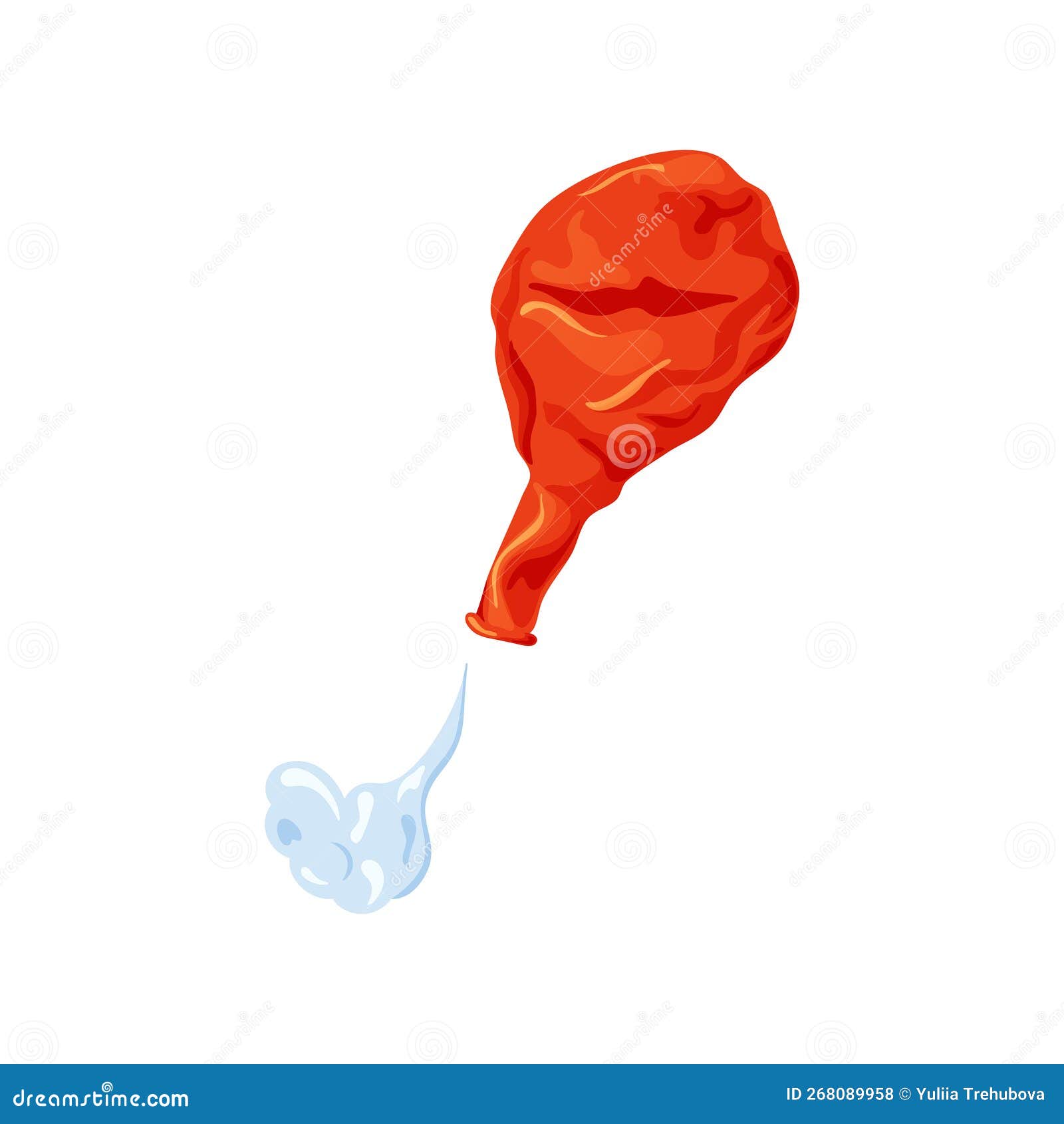 Cartoon Inflatable Balloon of Various Shapes and Colors. Empty Rubber ...