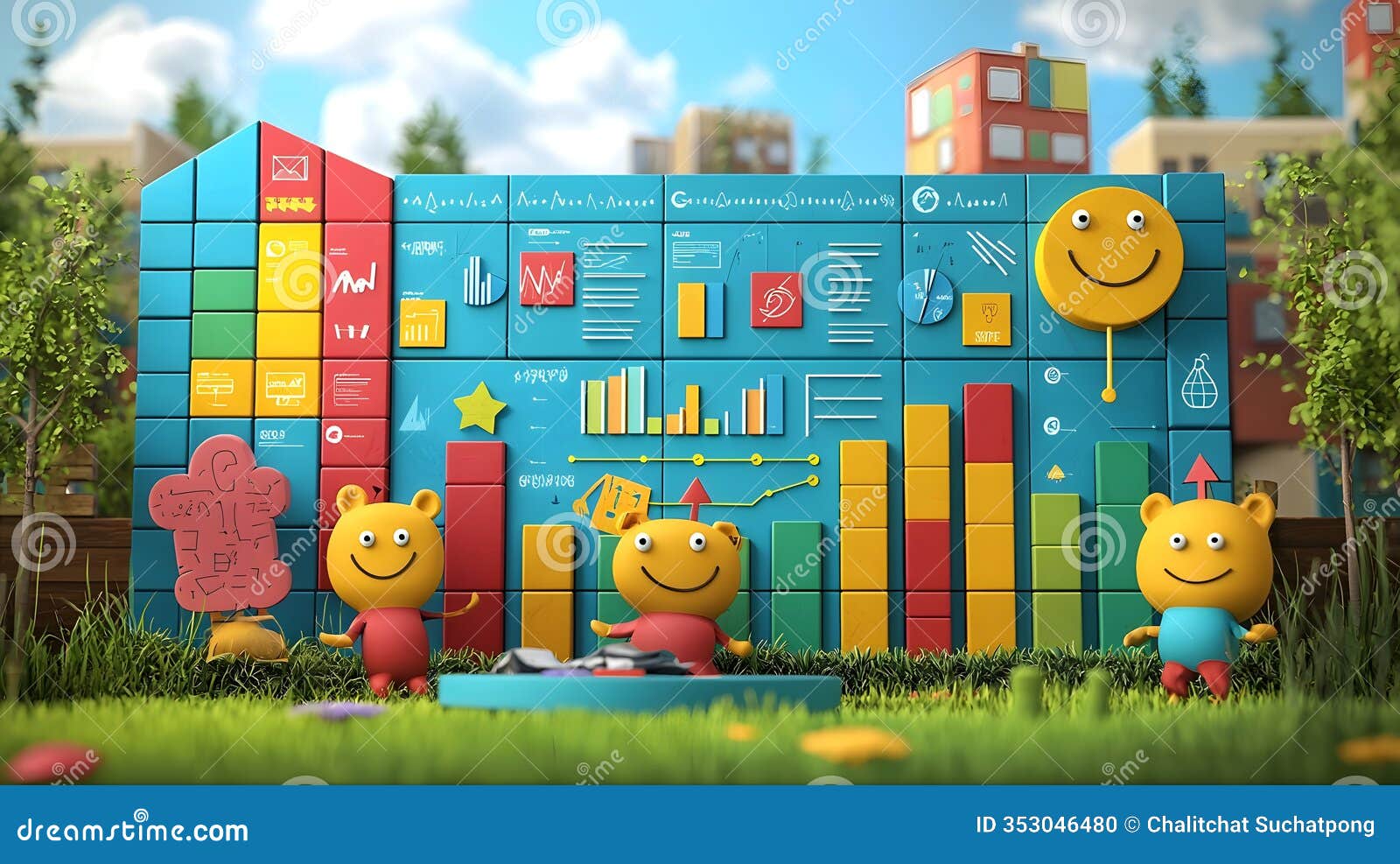 Cartoon Infographics Visualizing Data and Insights for Professional ...