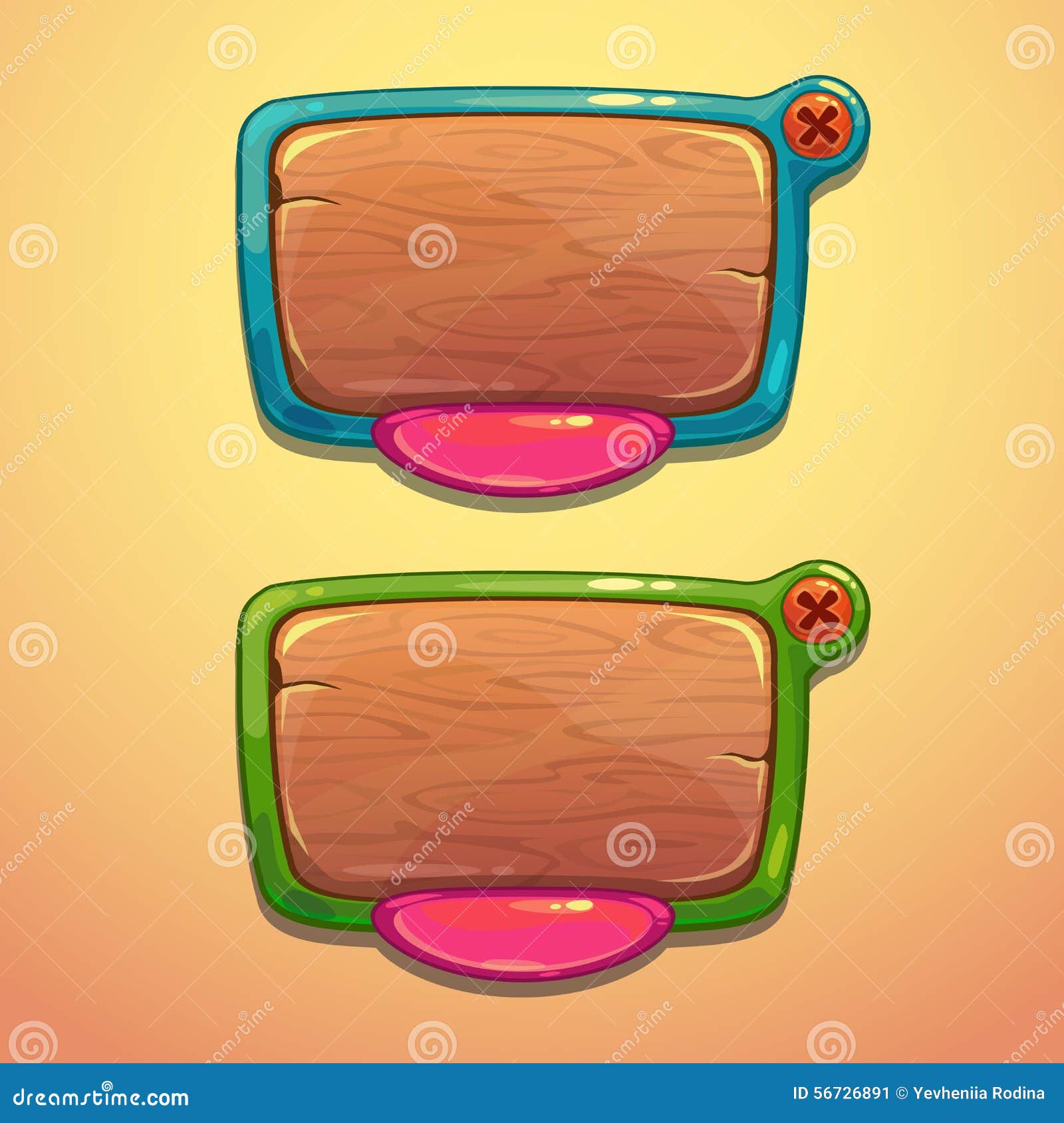 Cartoon information panels stock illustration. Illustration of board ...