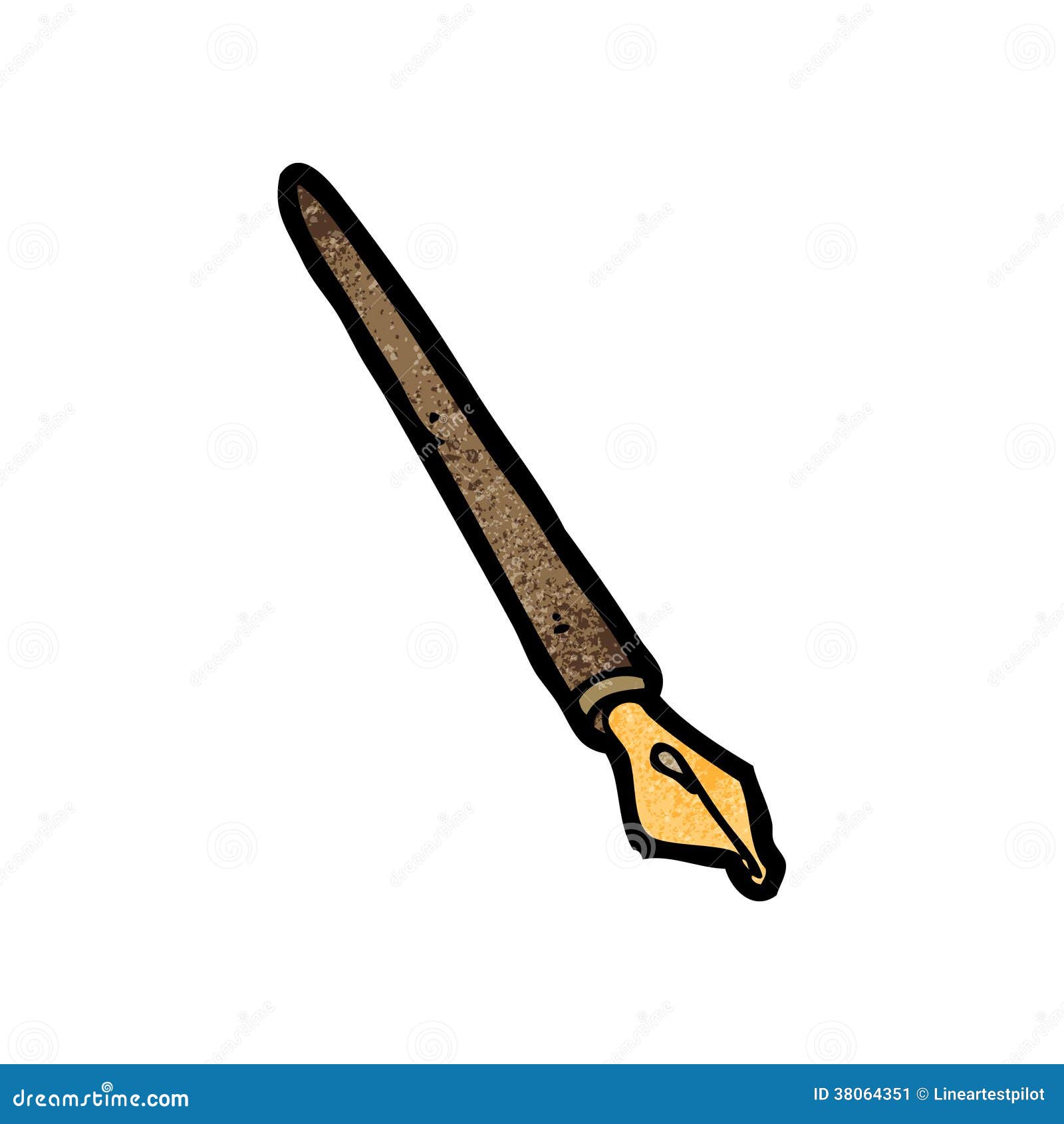 Cartoon ink pen stock vector. Illustration of sketch - 38064351