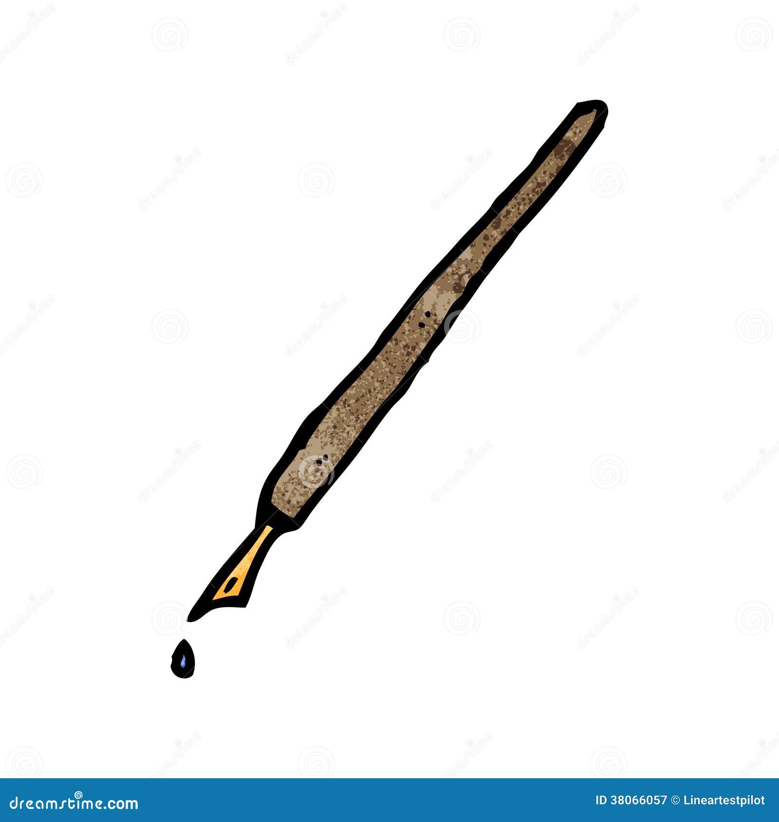 Cartoon ink pen stock vector. Illustration of character - 38066057
