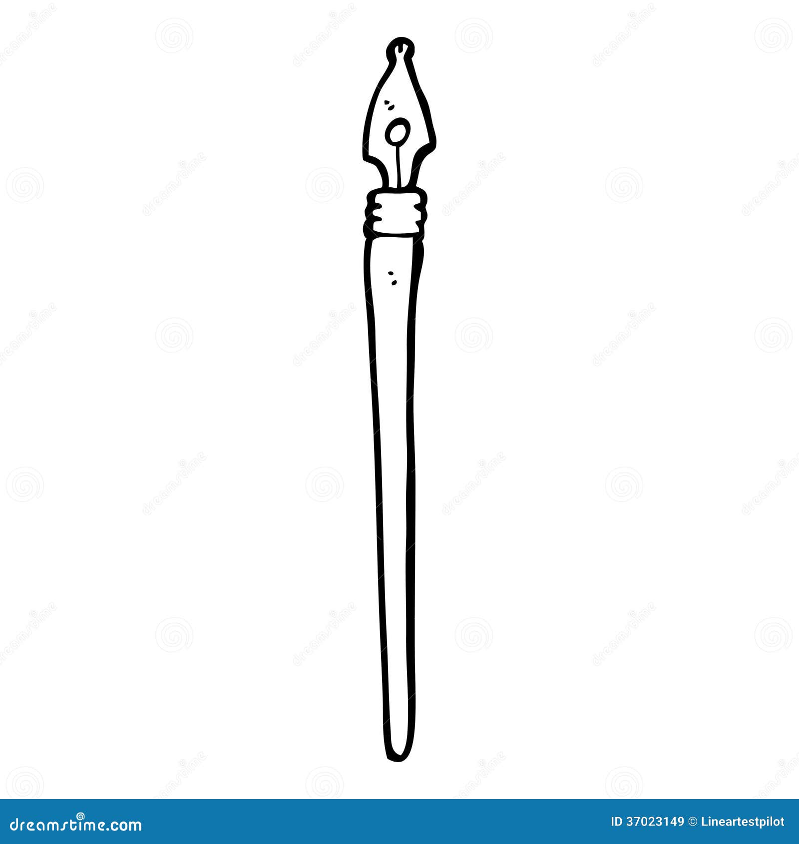 Cartoon ink pen stock illustration. Illustration of drawing - 37023149