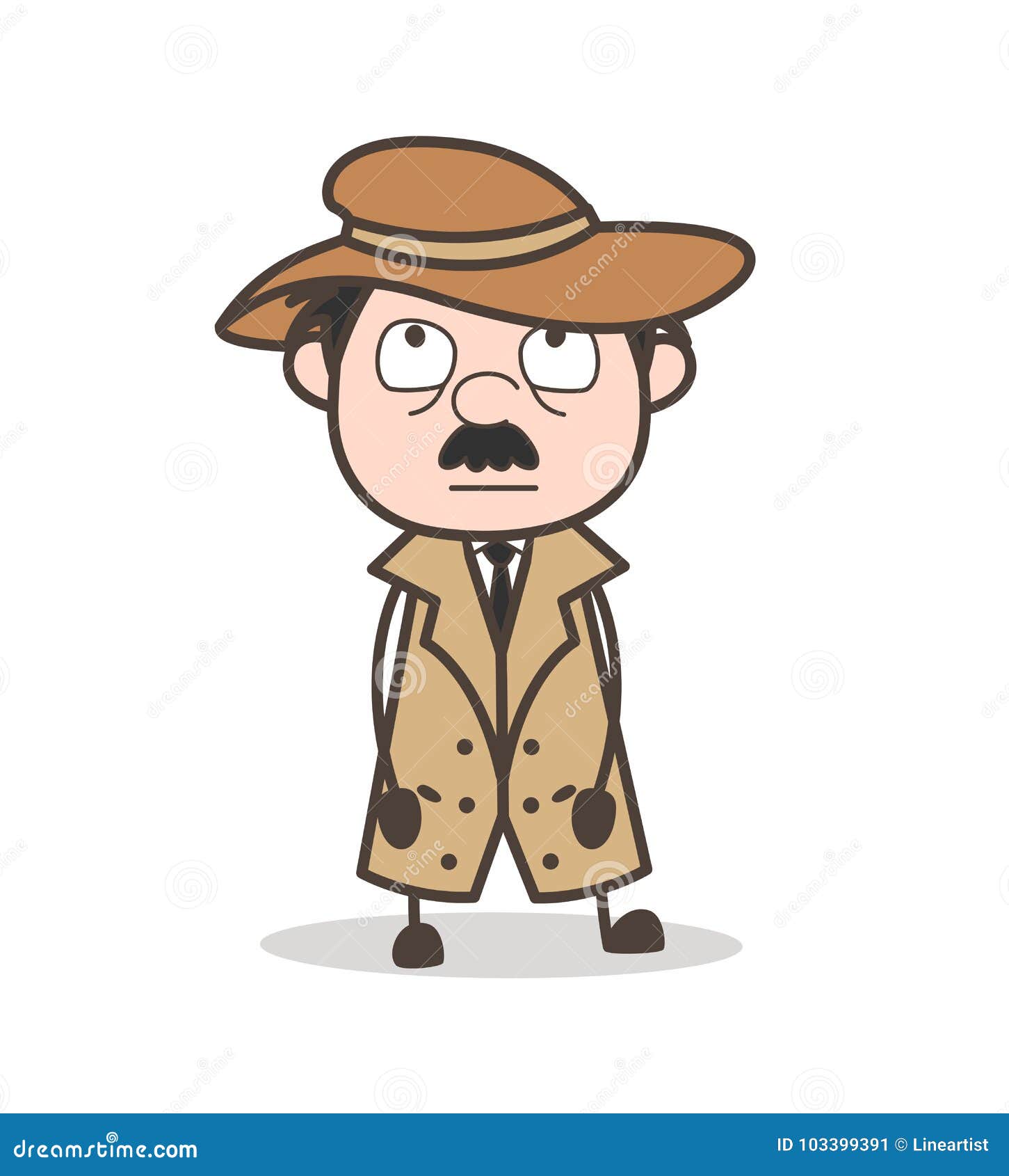 Cartoon Innocent Boy Scared Face Vector Illustration Royalty-Free Stock ...