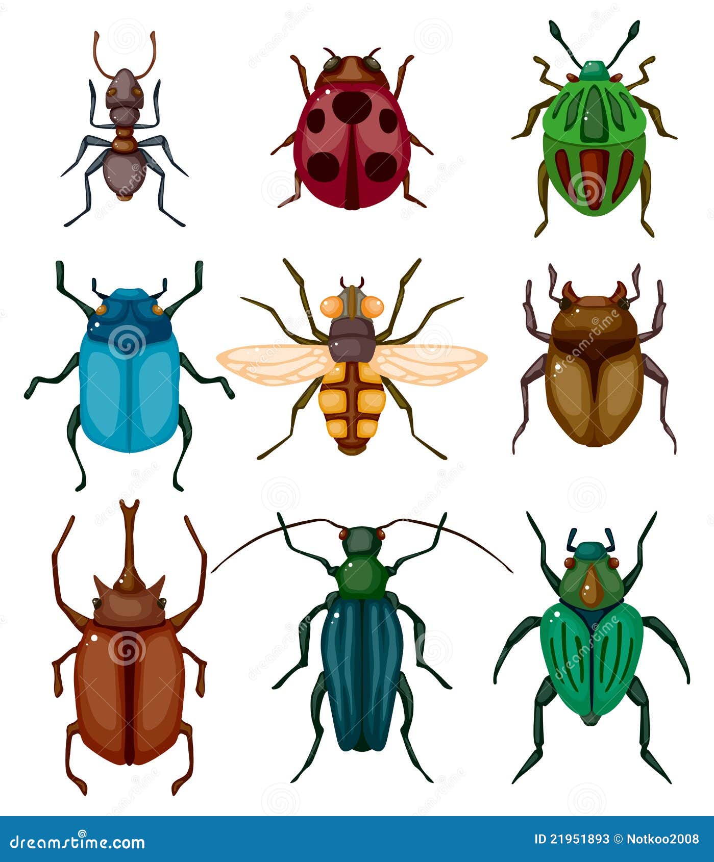 Cartoon insect bug icon stock vector. Illustration of caterpillar ...