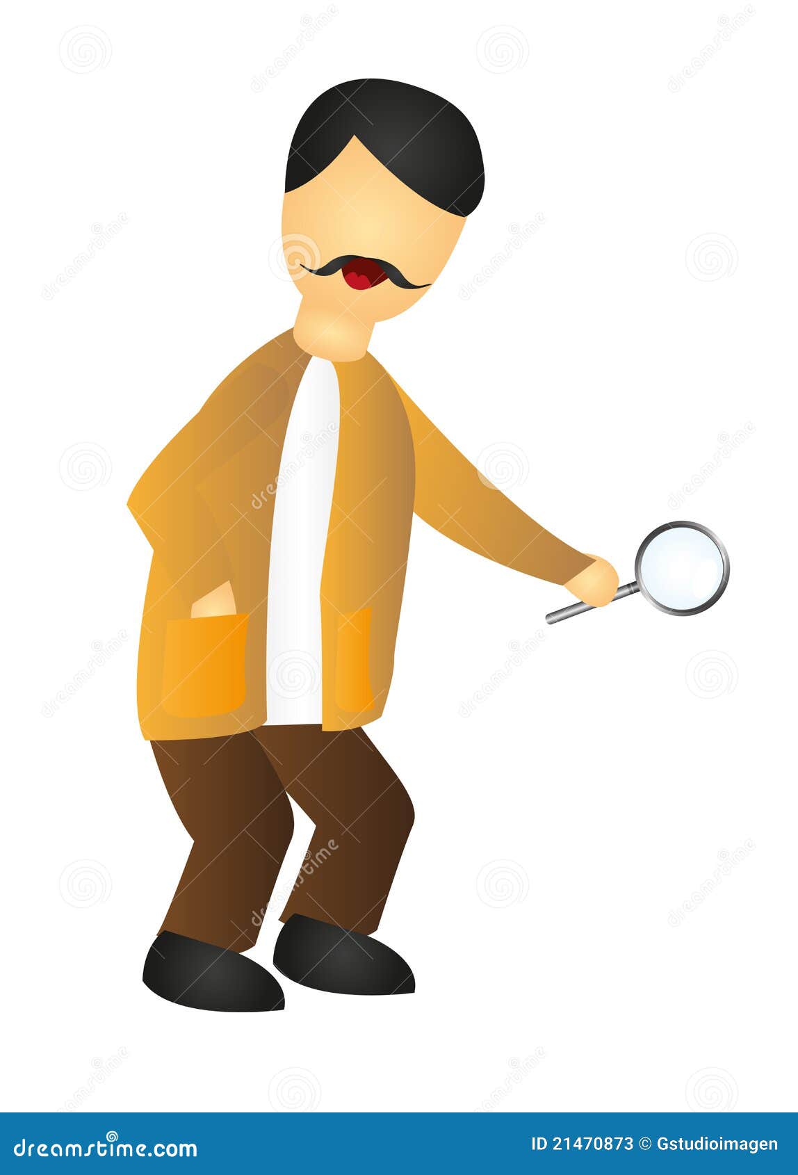 Cartoon inspector stock vector. Illustration of clipart - 21470873