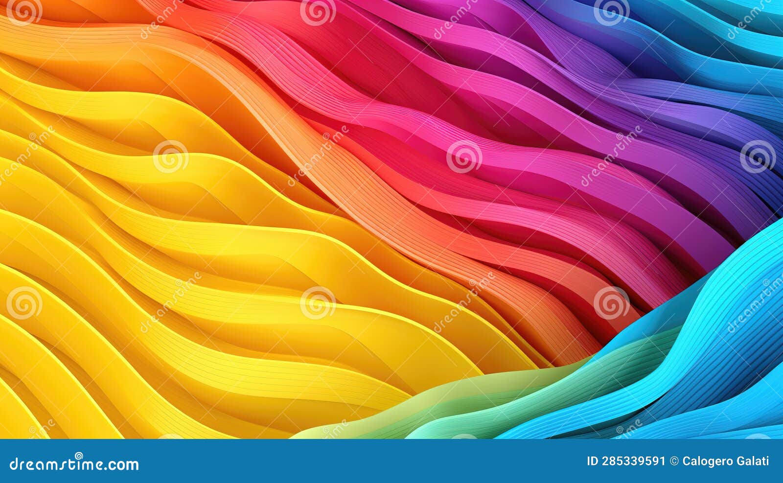 Cartoon Inspired Color Waves As a Background Design, Ai Generated Image ...