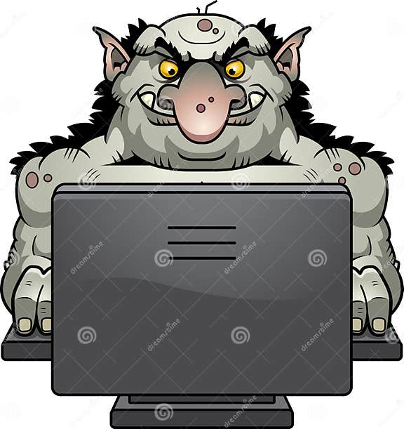 Cartoon Internet Troll stock vector. Illustration of trolling - 51210126