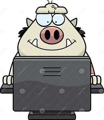 Cartoon Internet Troll stock vector. Illustration of internet - 51211956