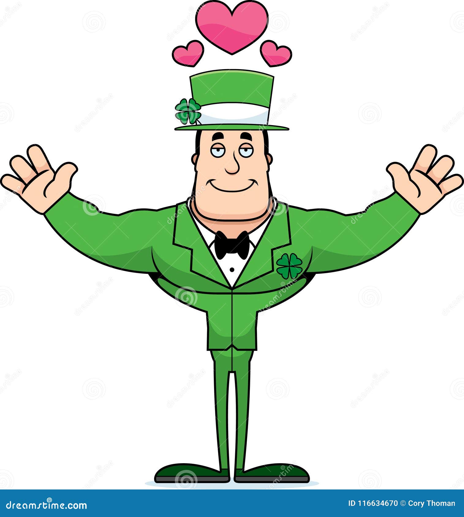 Cartoon Irish Man Hug stock vector. Illustration of patricks - 116634670