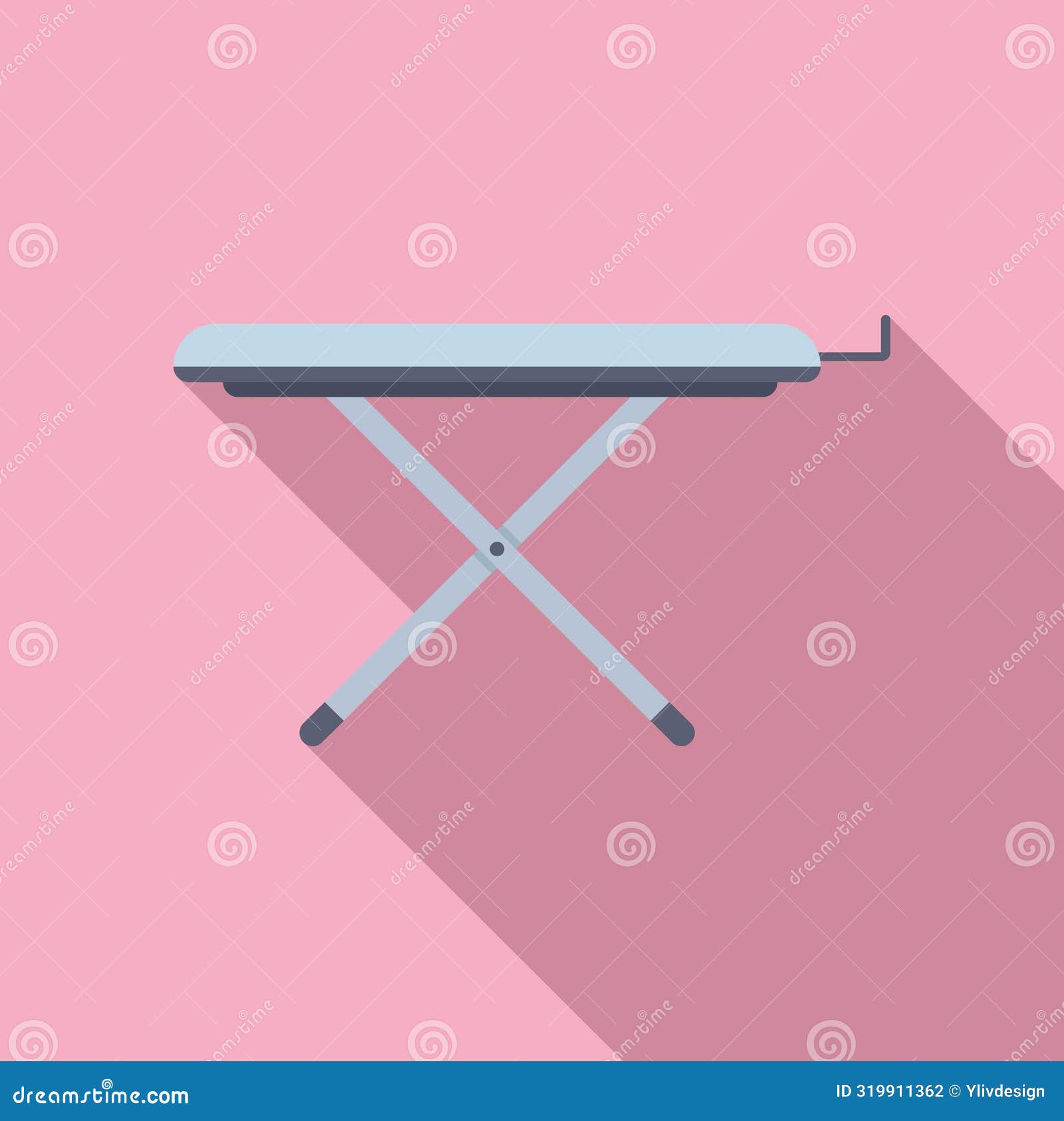 Cartoon Ironing Board on Pink Background Stock Vector - Illustration of ...