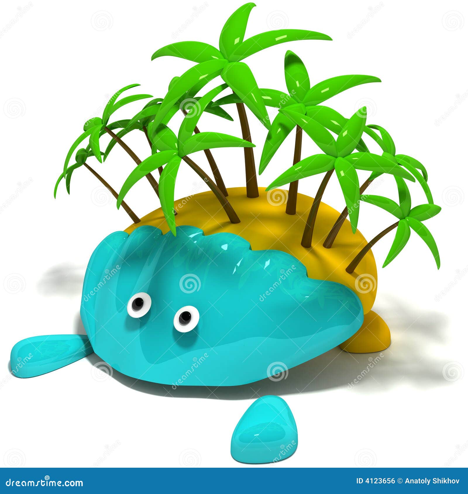 Cartoon Island Stock Photo | CartoonDealer.com #4123656