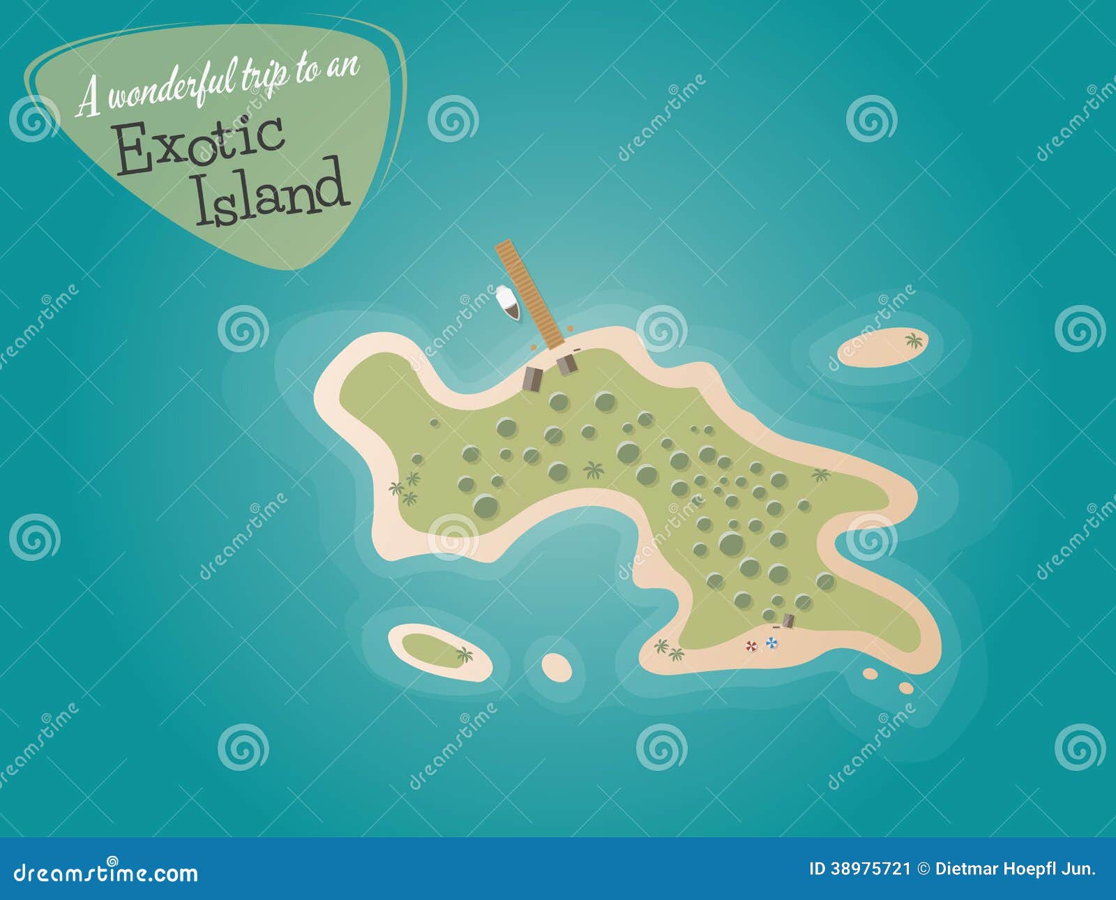 Cartoon island stock vector. Illustration of clipart - 38975721
