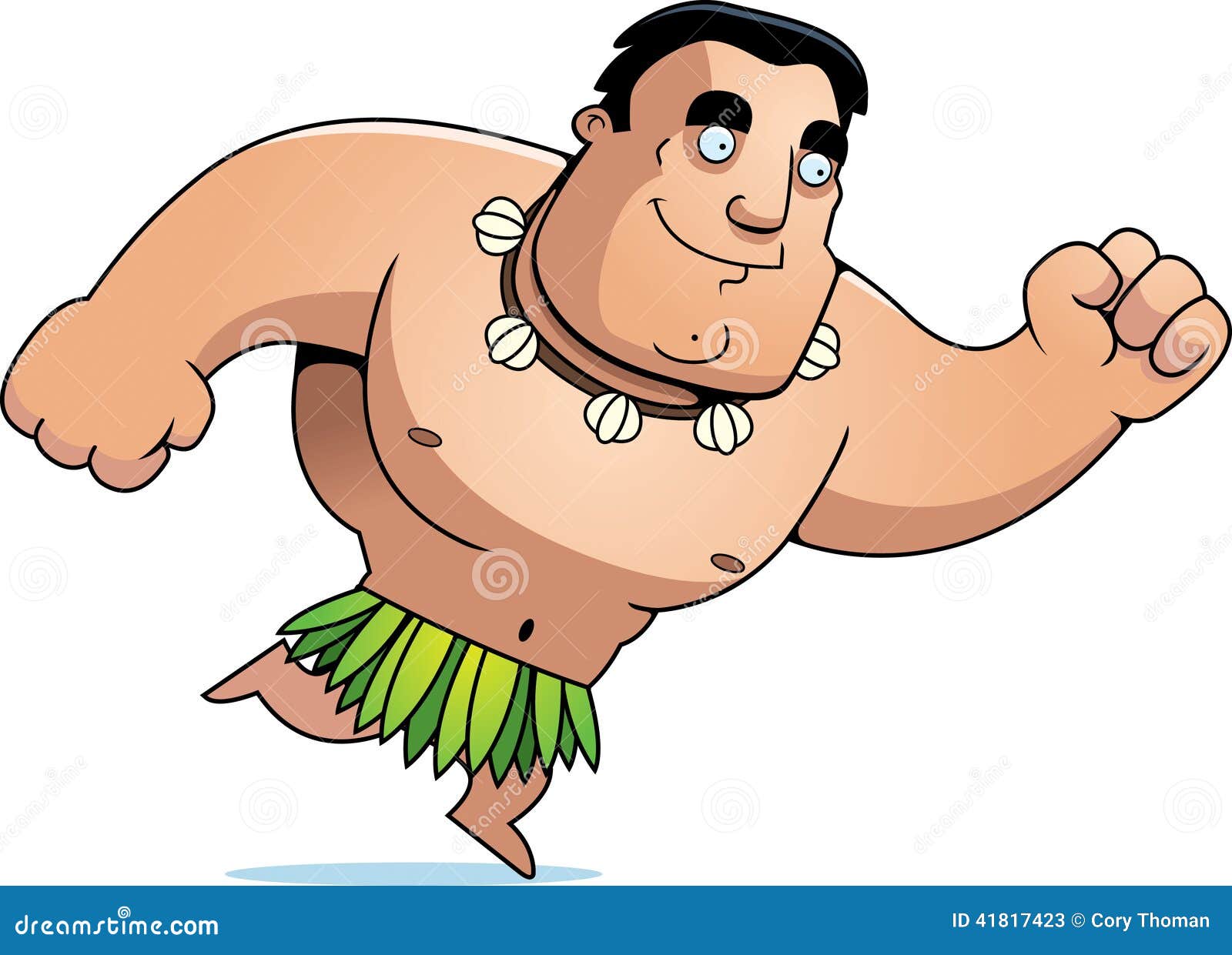 Cartoon Islander Running stock vector. Illustration of pacific - 41817423