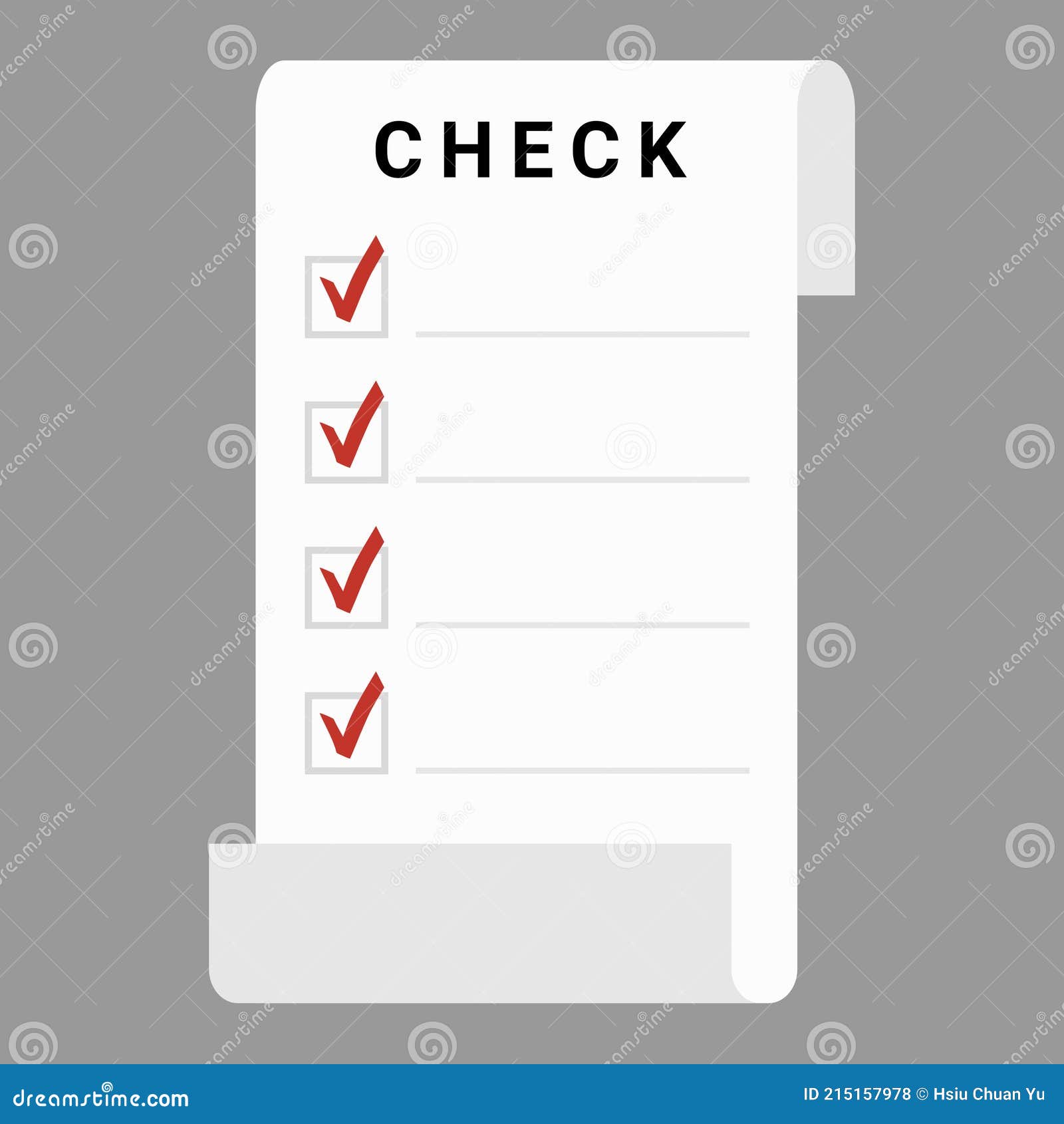 Cartoon Isolated Object Paper Document Checklist Stock Vector ...