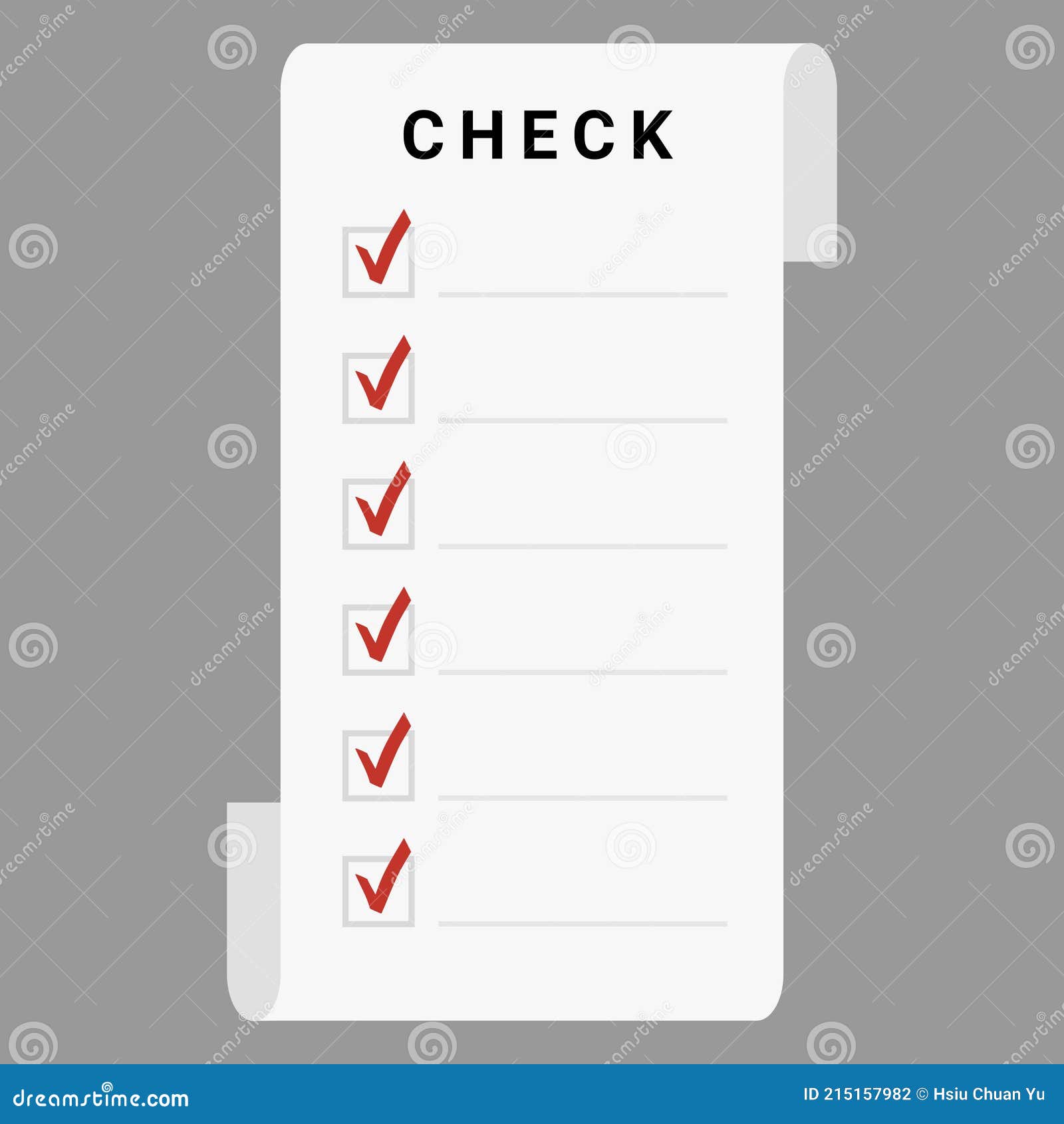 Cartoon Isolated Object Paper Document Checklist Stock Illustration ...