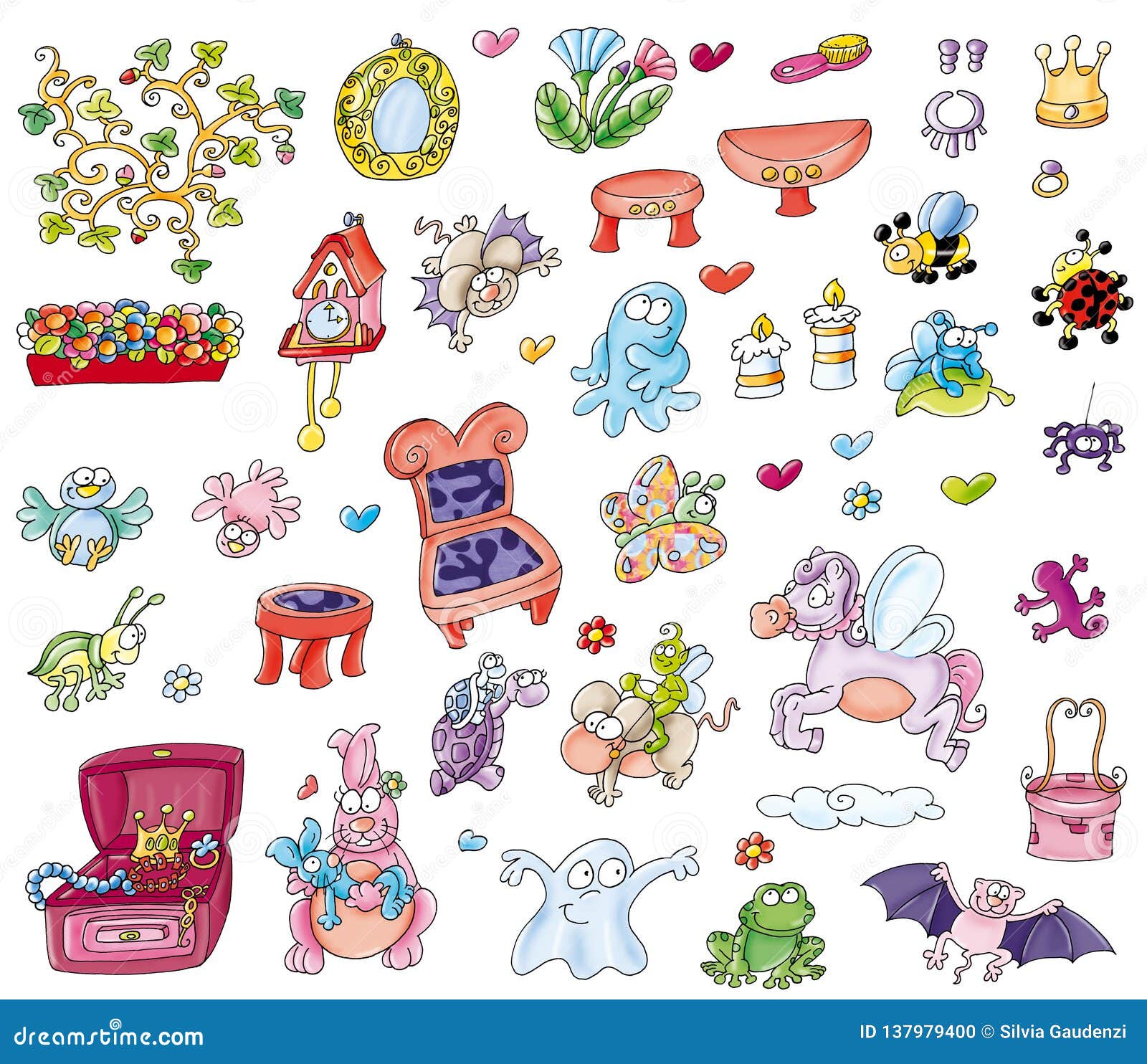 Cartoon Items And Animals Royalty-Free Stock Image | CartoonDealer.com ...