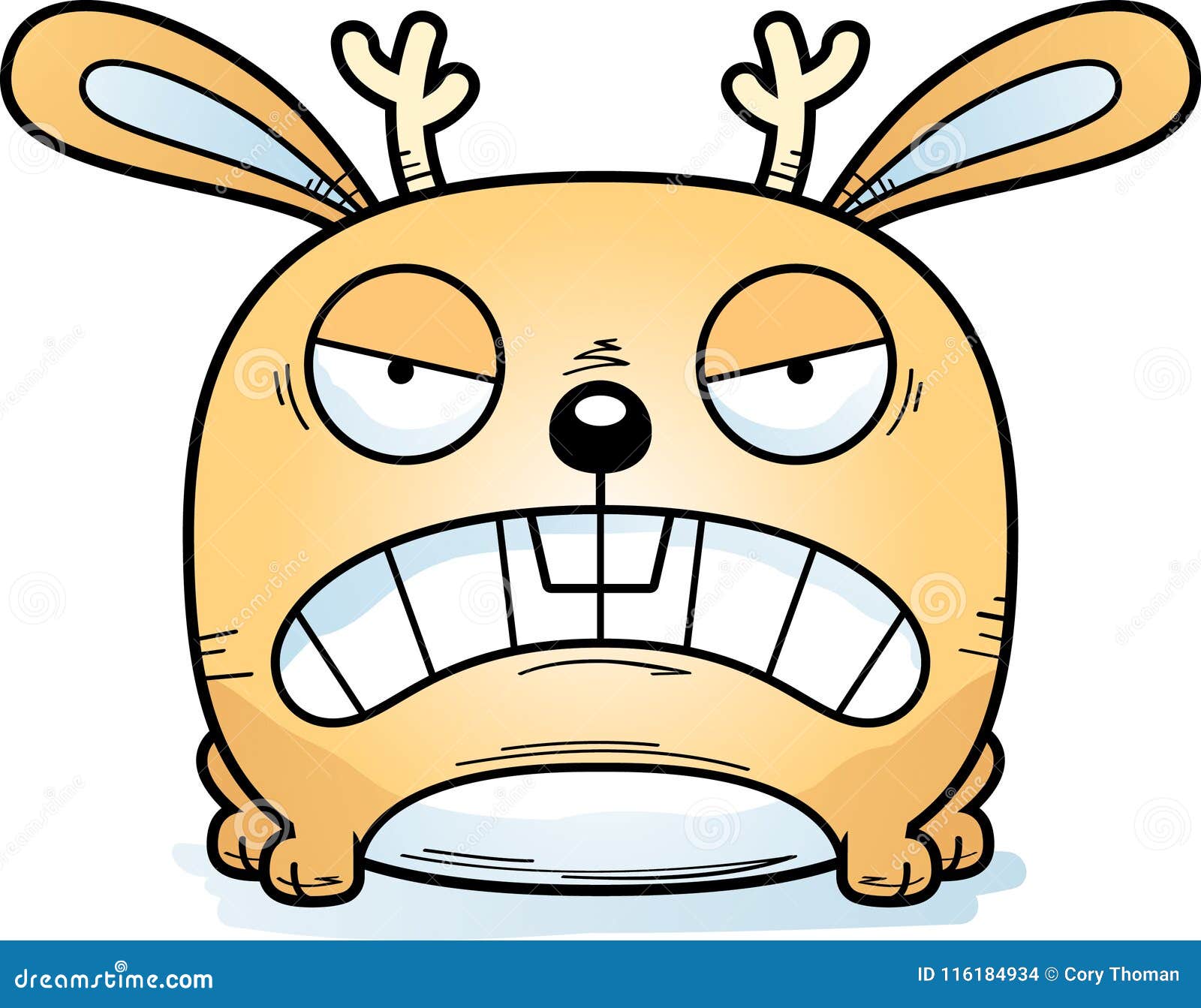 Cartoon Jackalope Mad stock vector. Illustration of little - 116184934