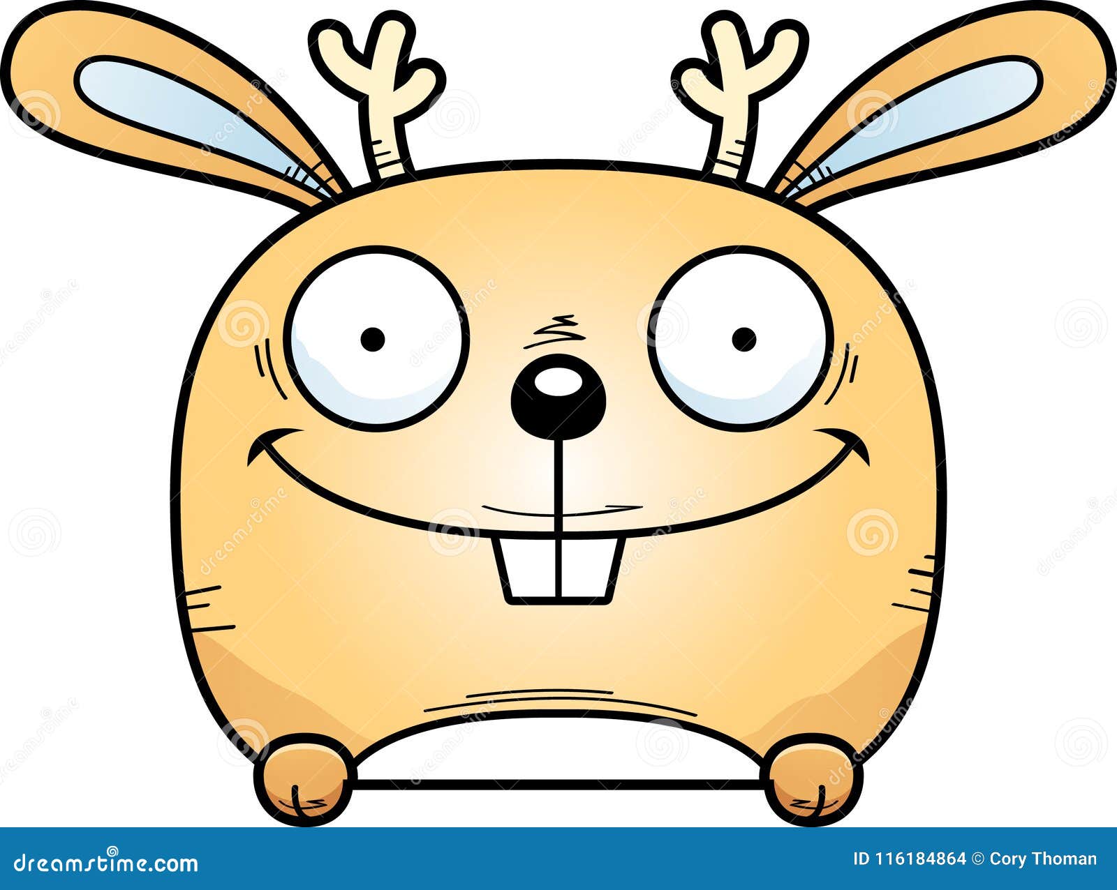 Cartoon Jackalope Peeking stock vector. Illustration of hanging - 116184864