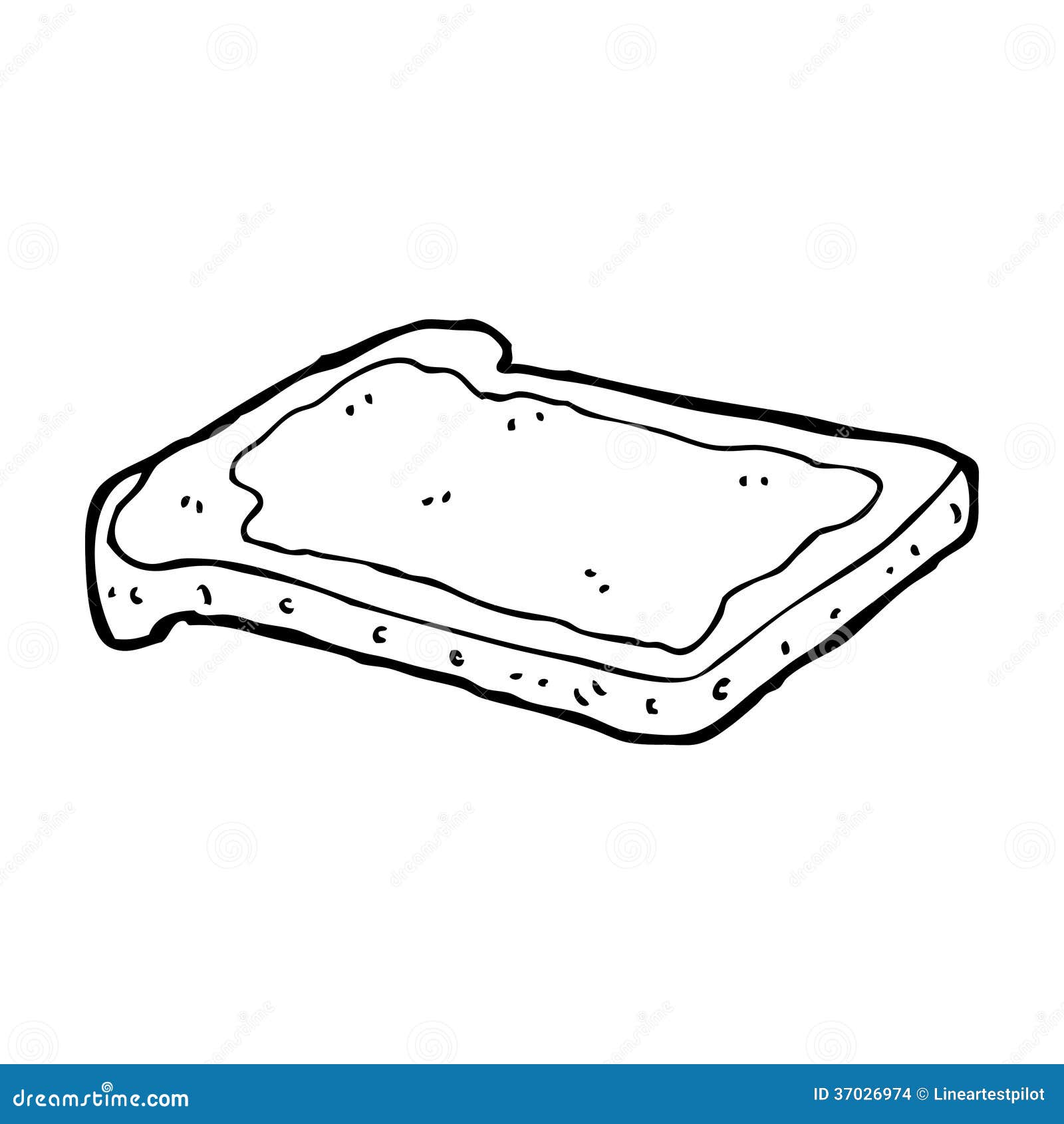 Cartoon jam on toast stock illustration. Illustration of food - 37026974