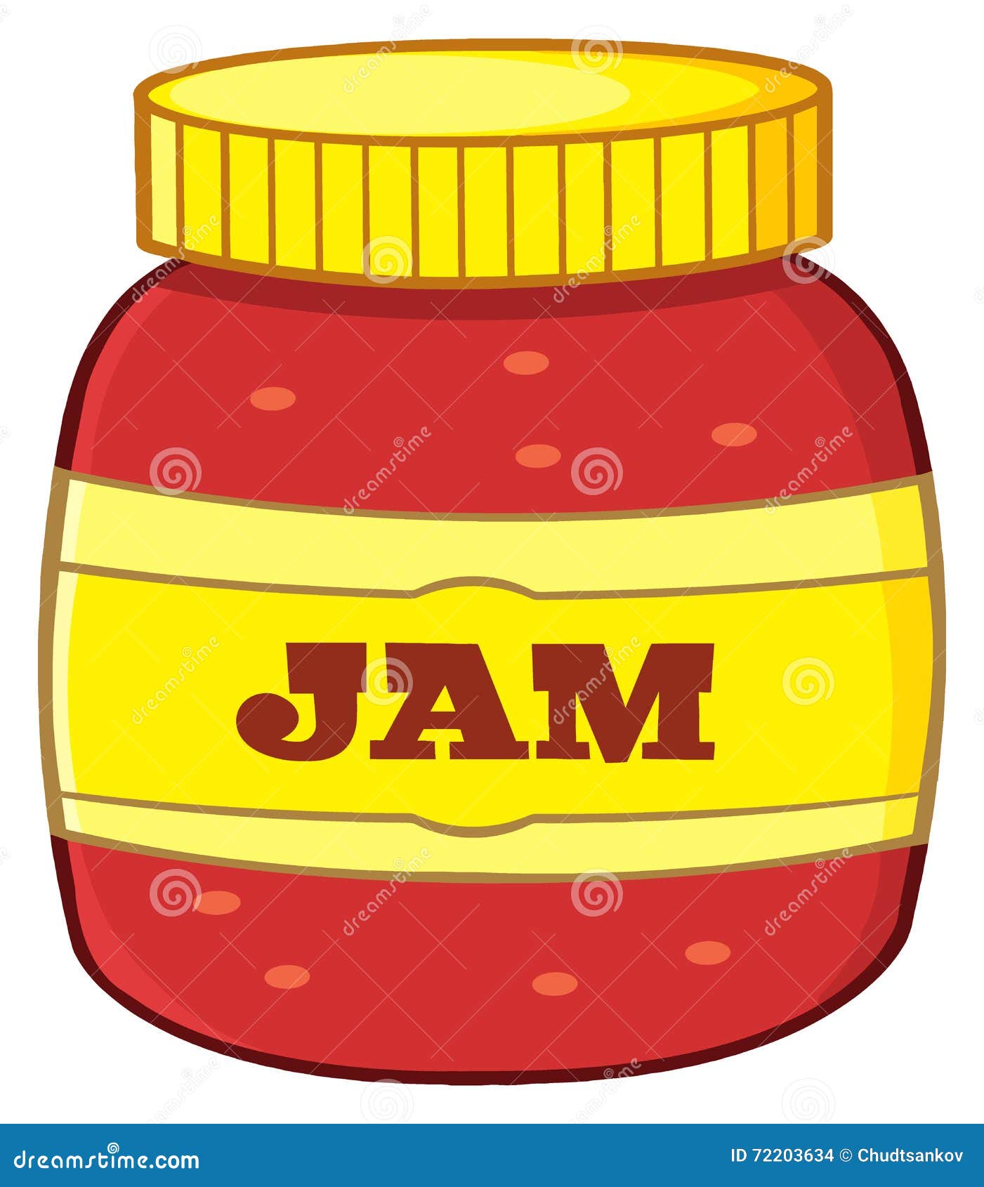 Cartoon Jar with Jam stock vector. Illustration of natural - 72203634