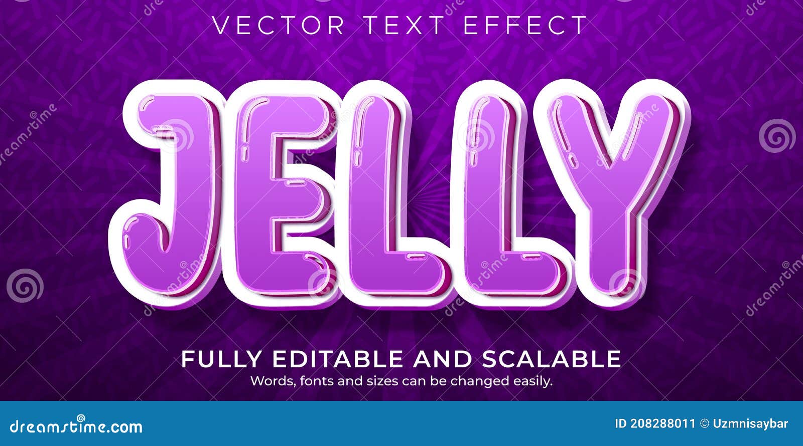 Cartoon Jelly Text Effect Editable Comic and Fun Text Style Stock ...