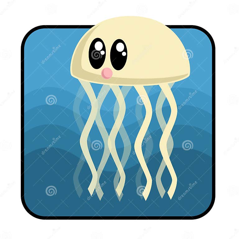 Cartoon Jellyfish stock vector. Illustration of cartoon - 743727