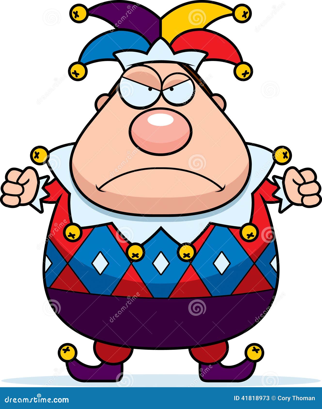 Cartoon Jester Angry stock vector. Illustration of cartoon - 41818973