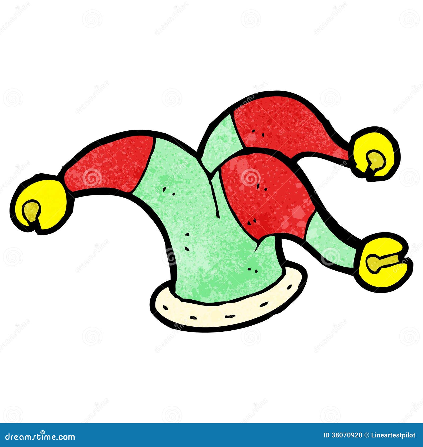 Cartoon jester hat stock illustration. Illustration of hand - 38070920