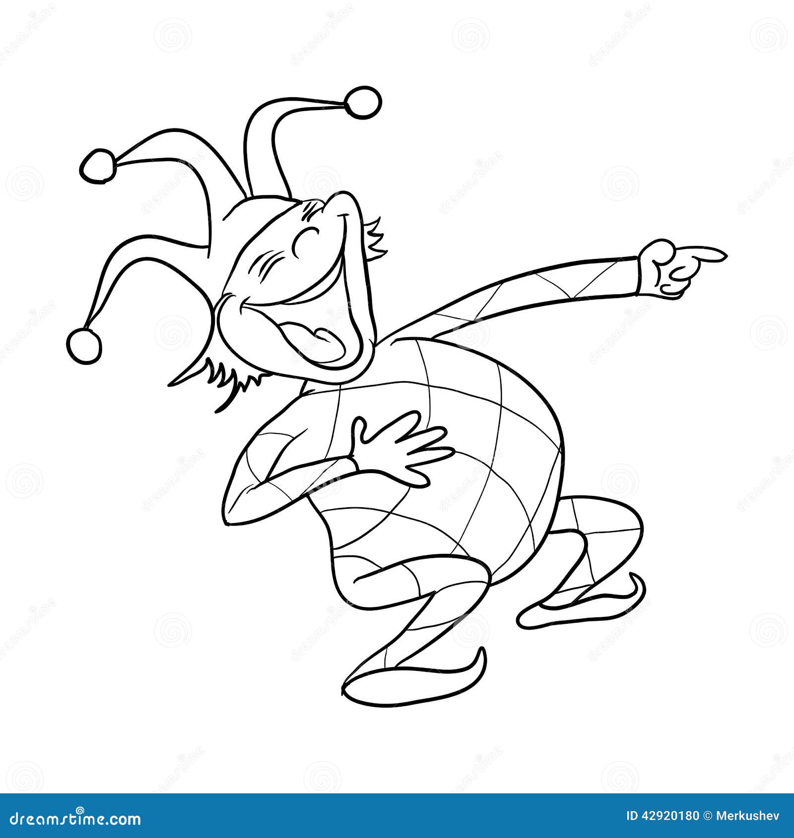Cartoon Jester. Vector Clip Art Illustration. Stock Vector ...