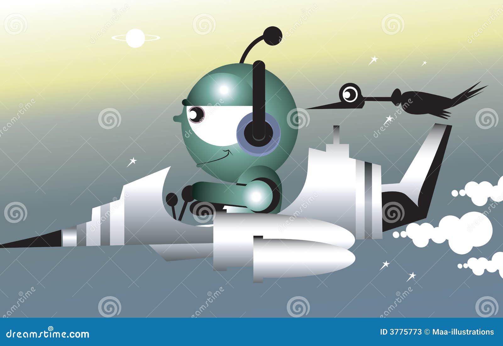 Cartoon jet stock vector. Illustration of colourful, character - 3775773