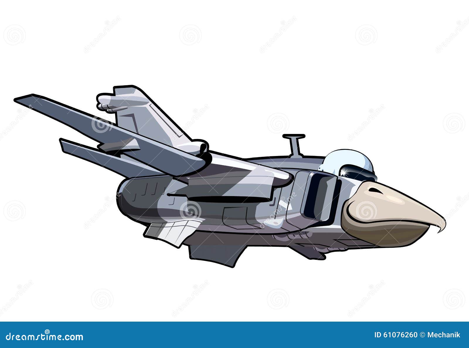 Cartoon Jetbird 3 stock vector. Illustration of aviation - 61076260