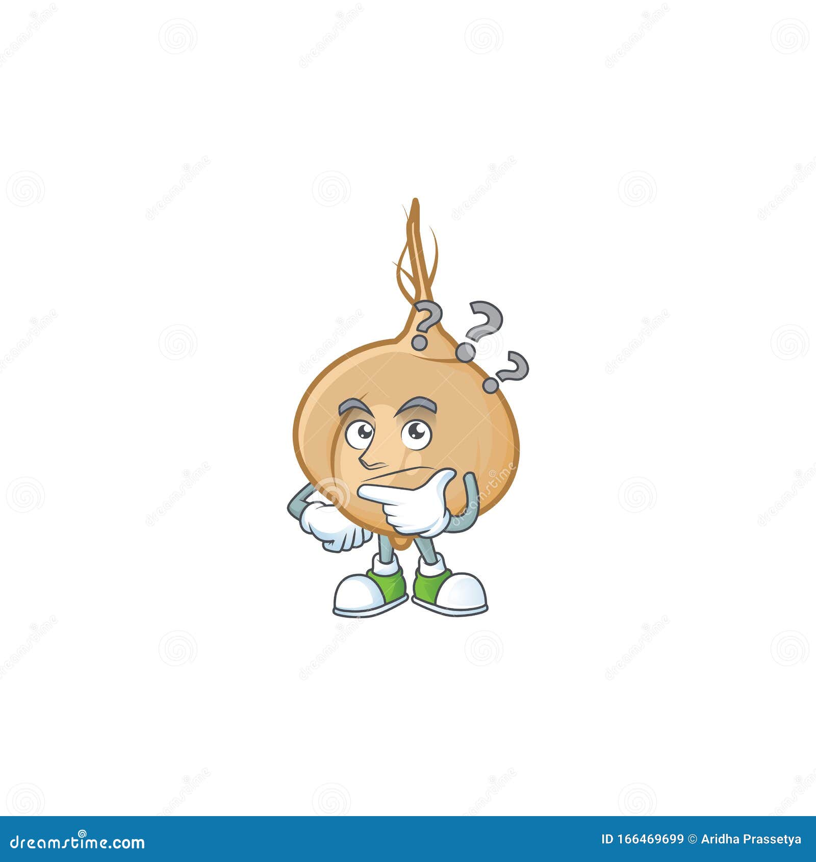 Cartoon Jicama with Confuse Face Style Design Stock Vector ...