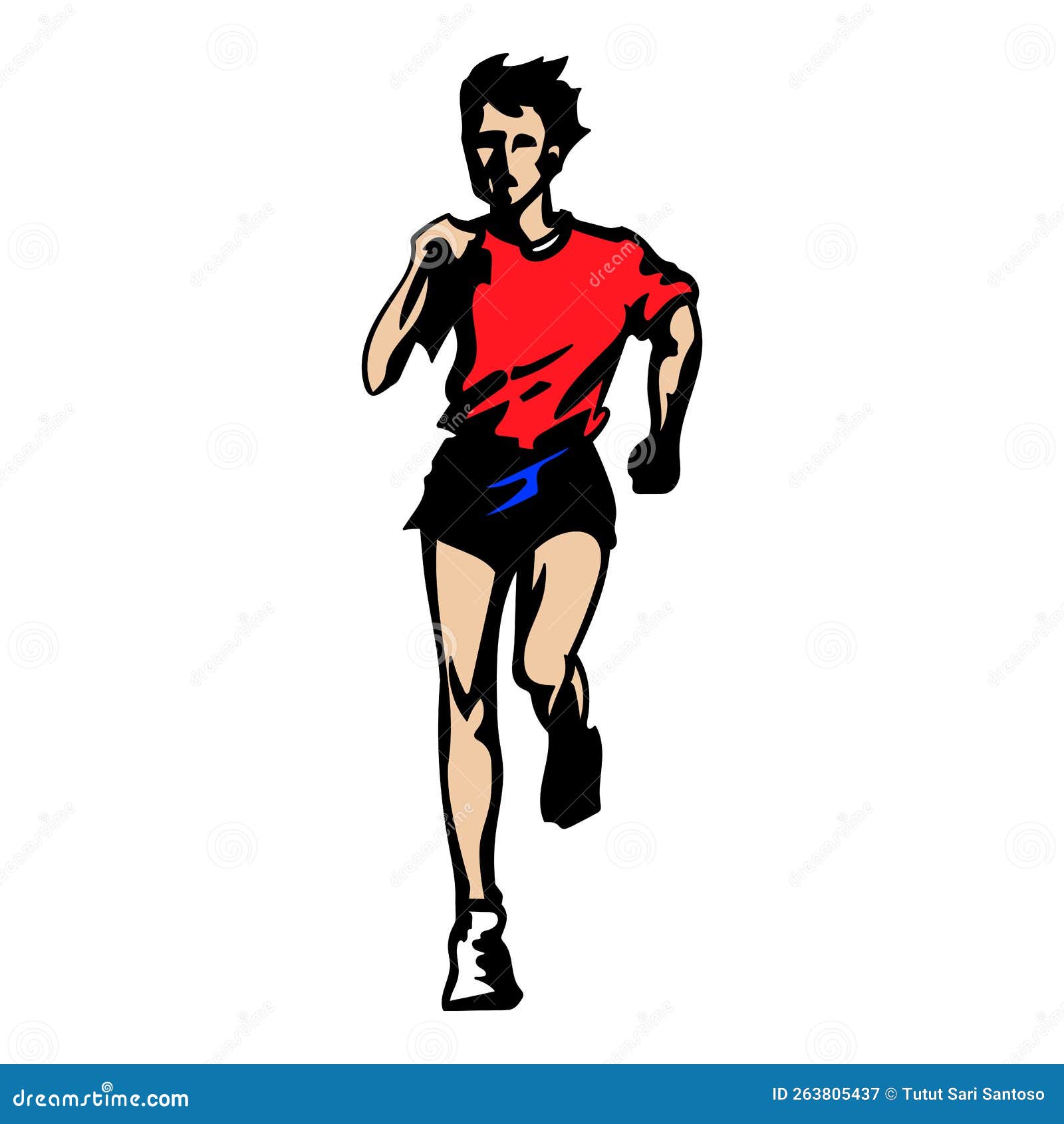 Jogging stock vector. Illustration of unique, sport - 263805437
