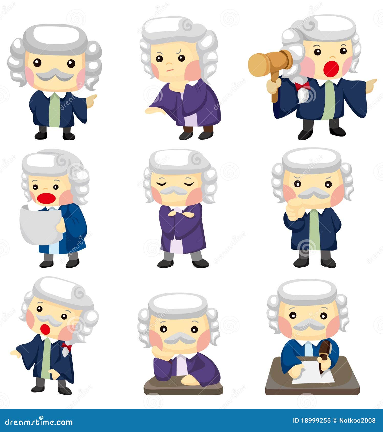 Cartoon Judge icon stock vector. Illustration of isolated - 18999255