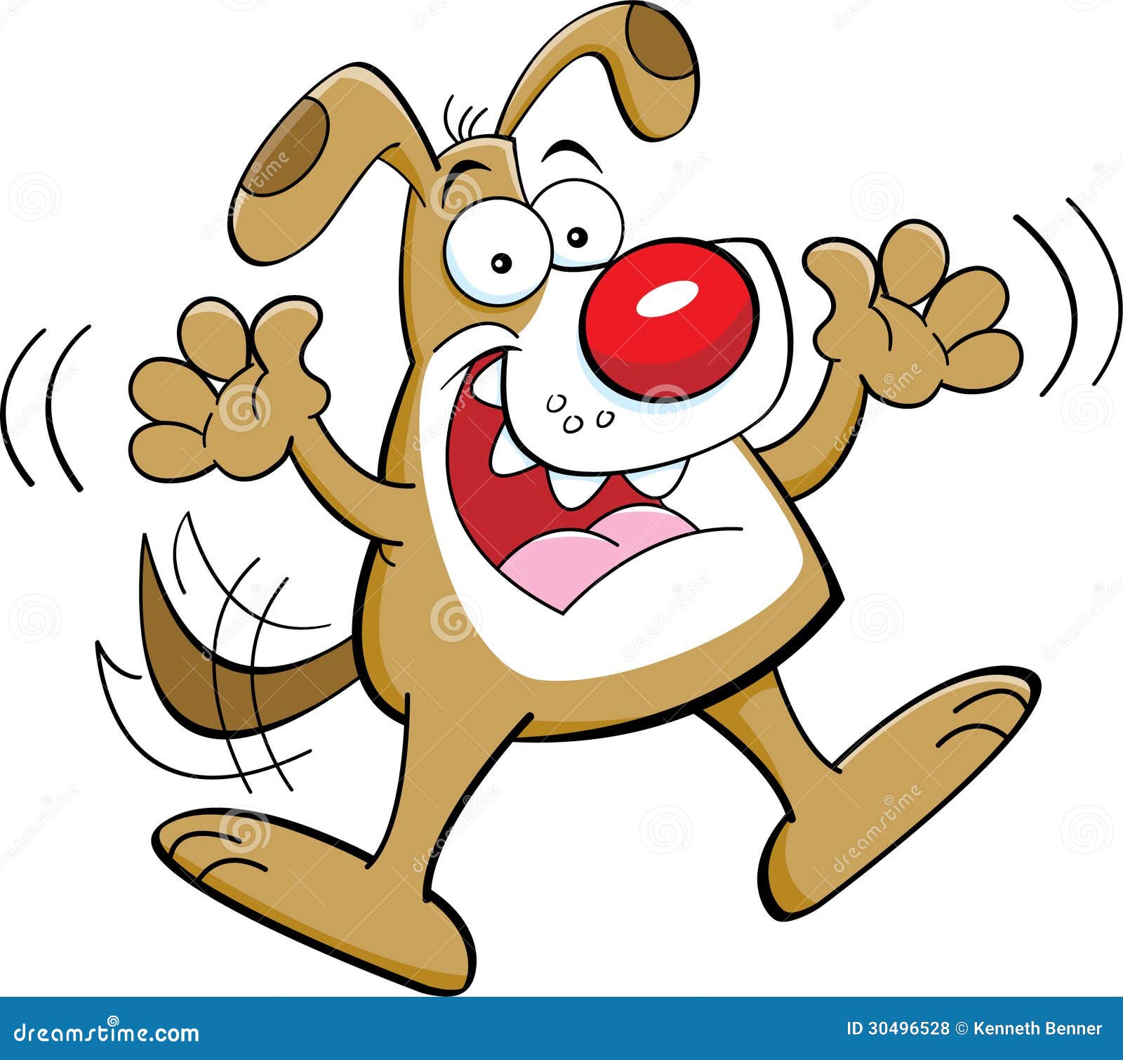 Cartoon jumping dog stock vector. Illustration of happy - 30496528