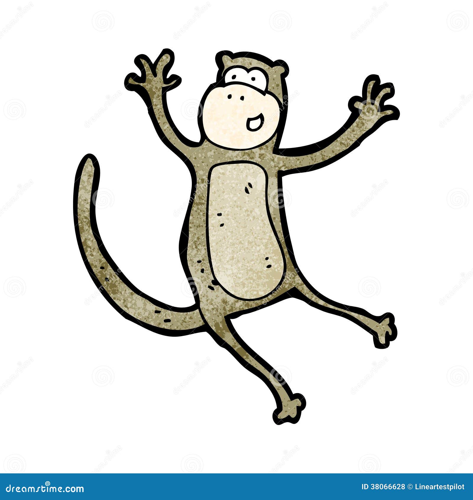 Cartoon jumping monkey stock vector. Illustration of artwork - 38066628