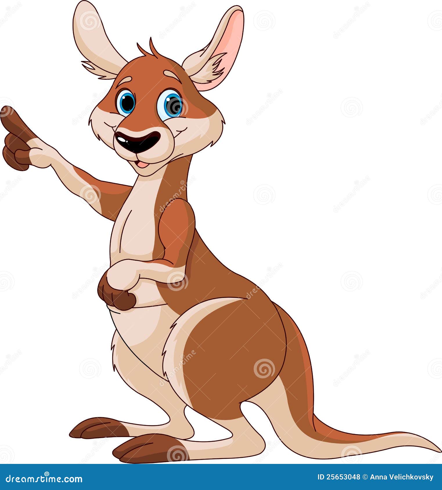Cartoon Kangaroo stock vector. Image of cute, friendly - 25653048